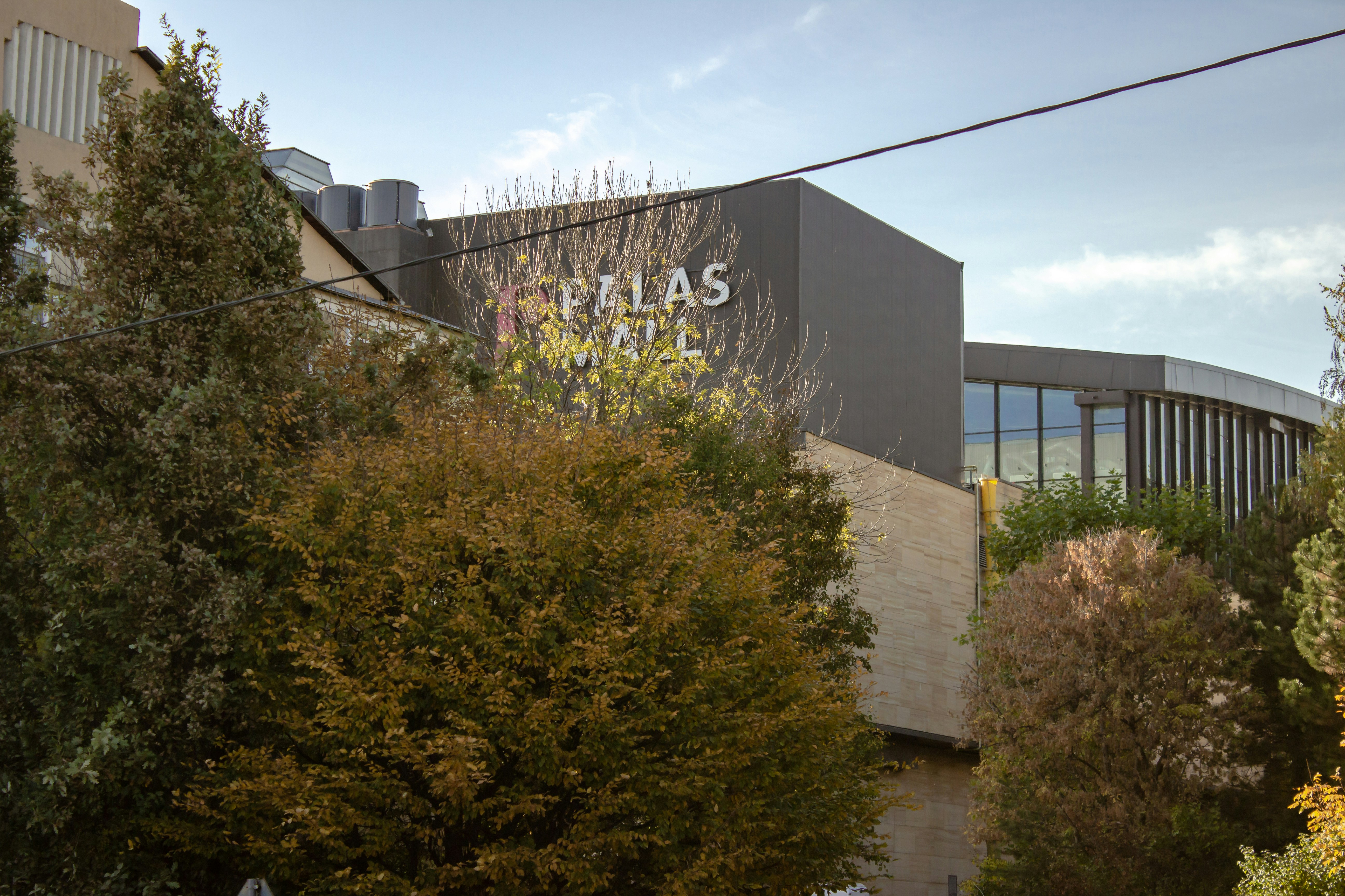 Center of Gravity: The Modern Courtyard Building Rising Through Fall Trees