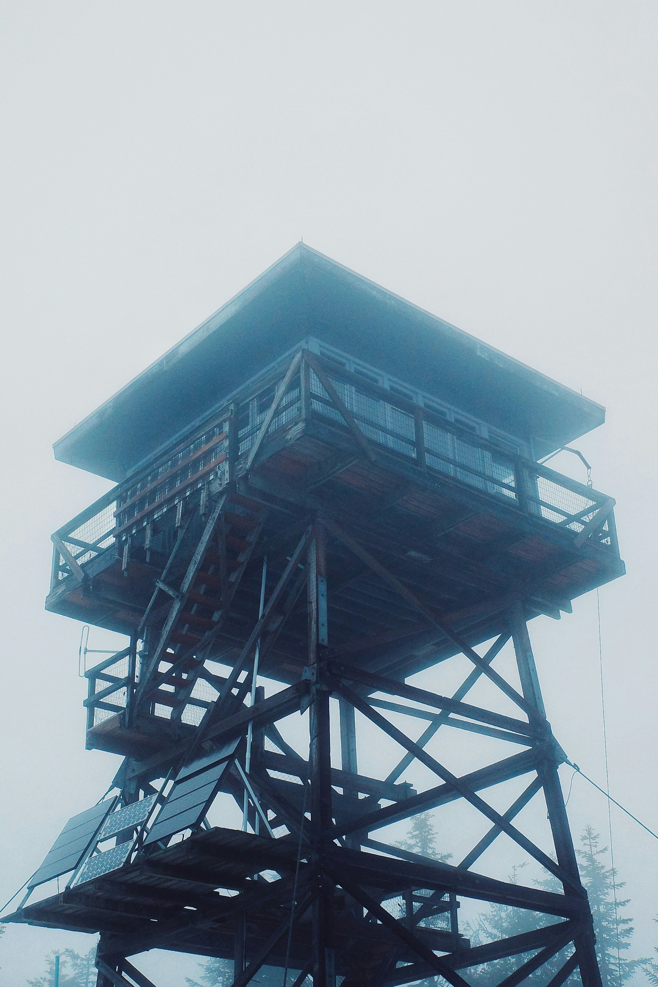 Elevated Watchtower in Fog