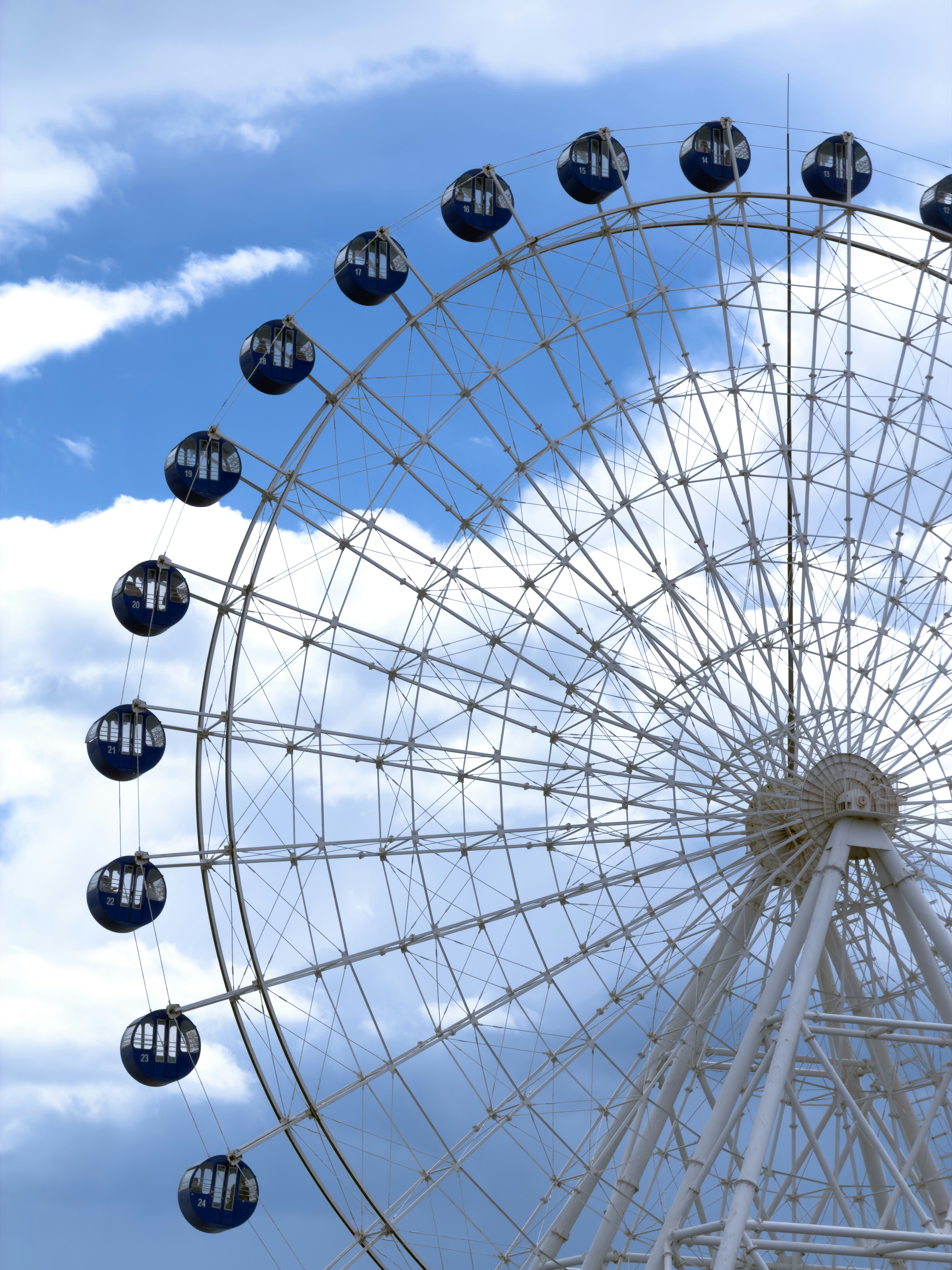 Giant Ferris Wheel Against a Bright Sky