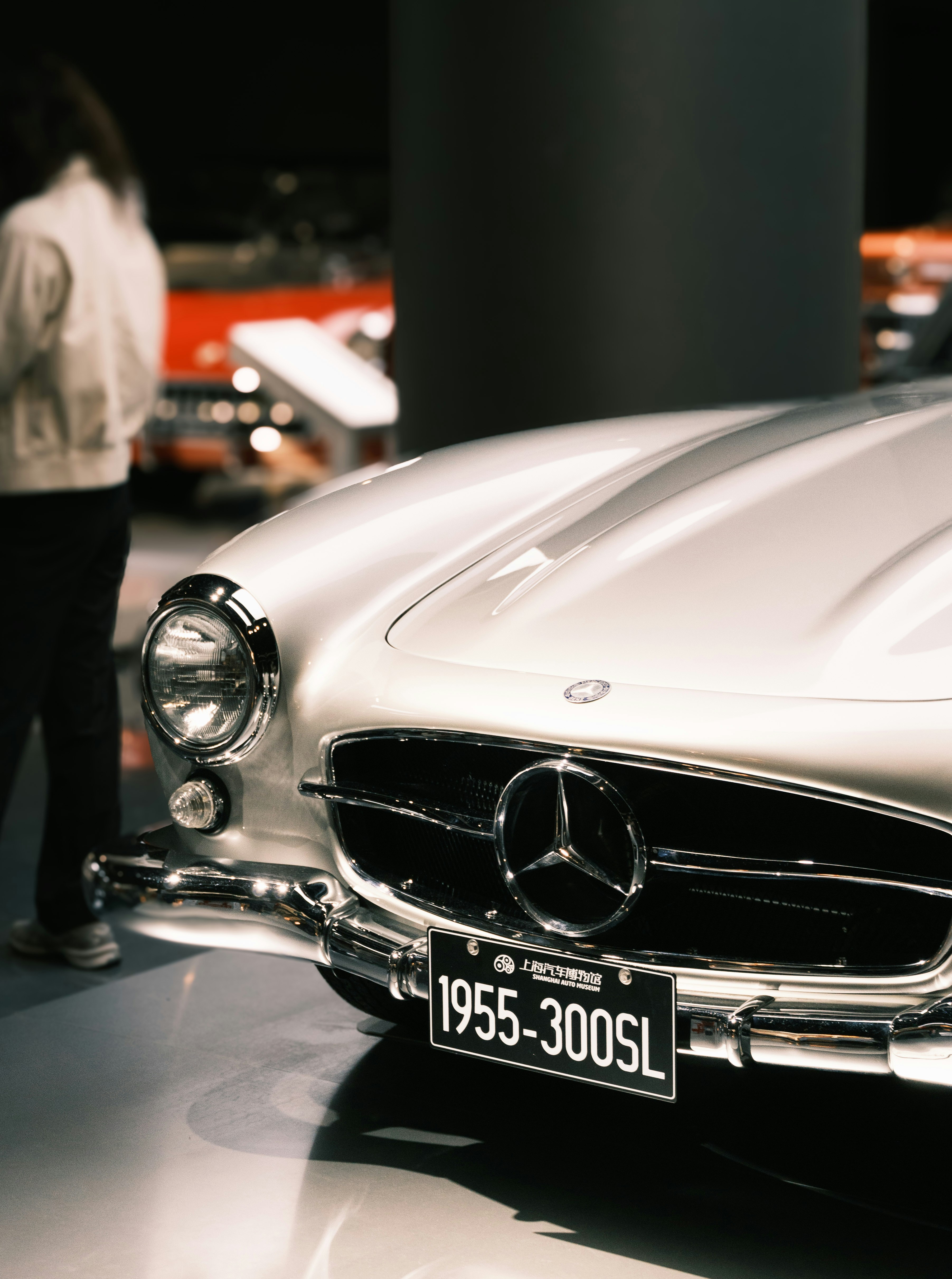 Chrome and Curves: The Silver Merc on Display