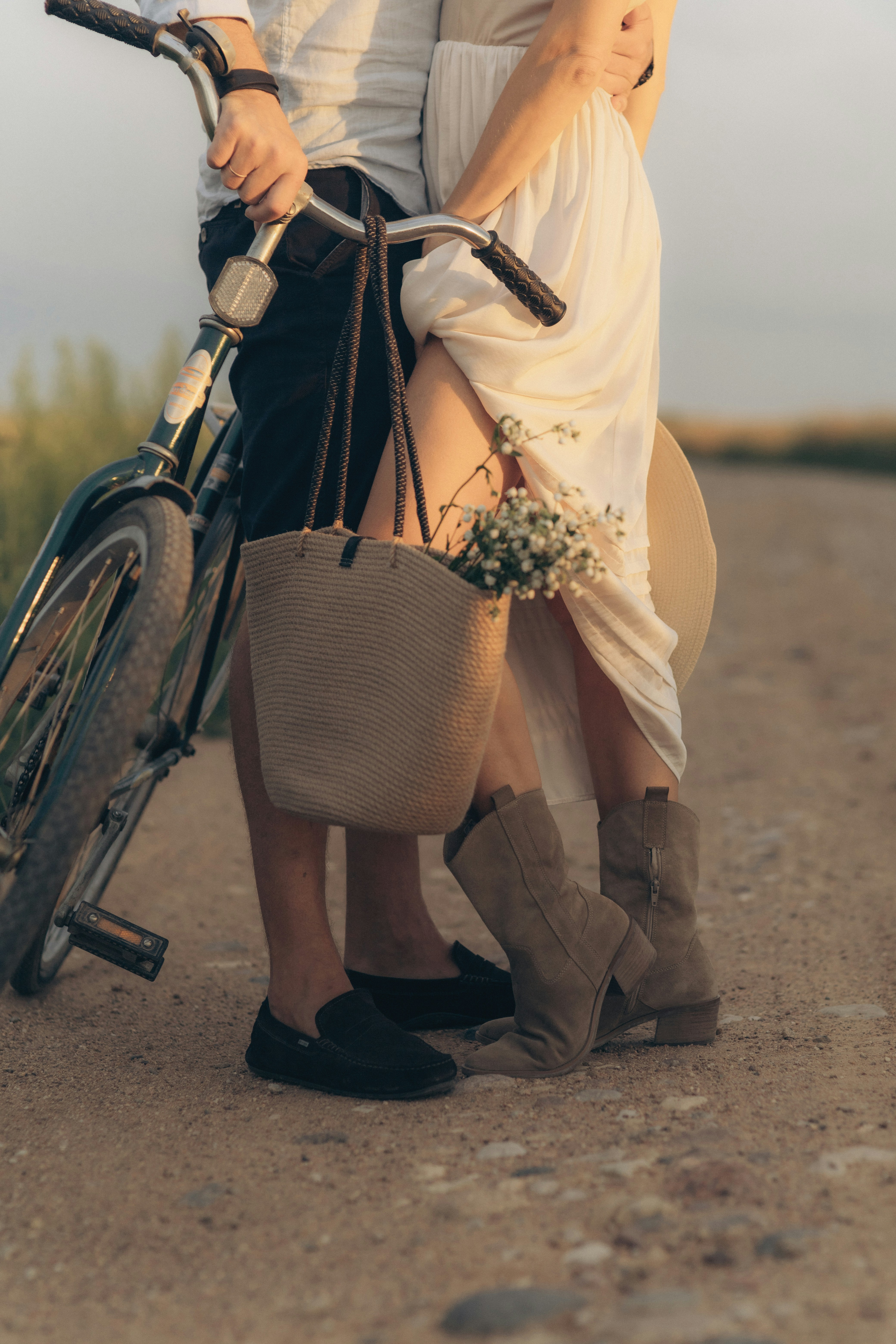 Whispering Sunset: Coupled Moments by the Riverside Path