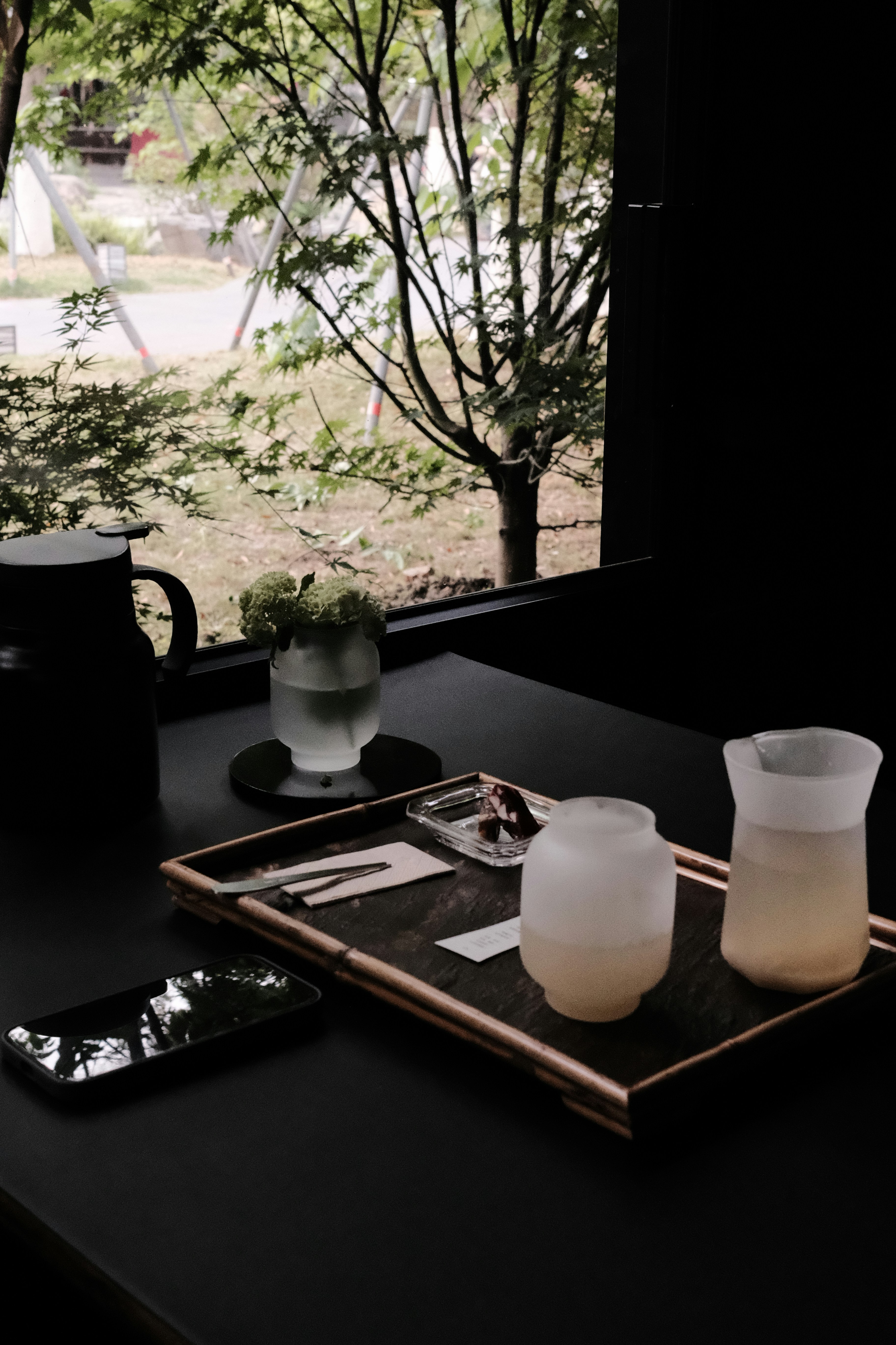 Tranquil Café Still Life by the Window