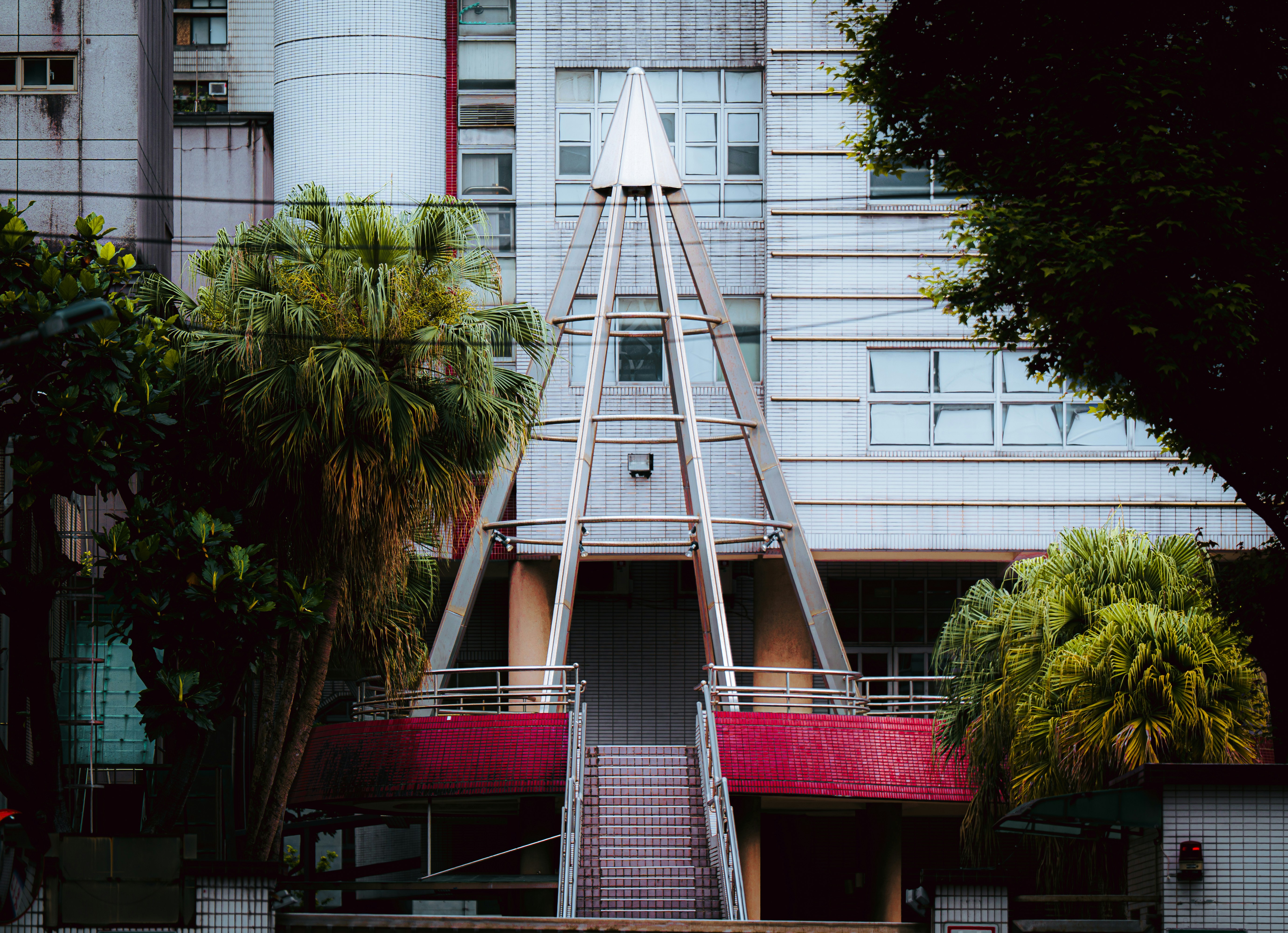 Architectural Pyramid: Symmetry and Staircase to the Sky