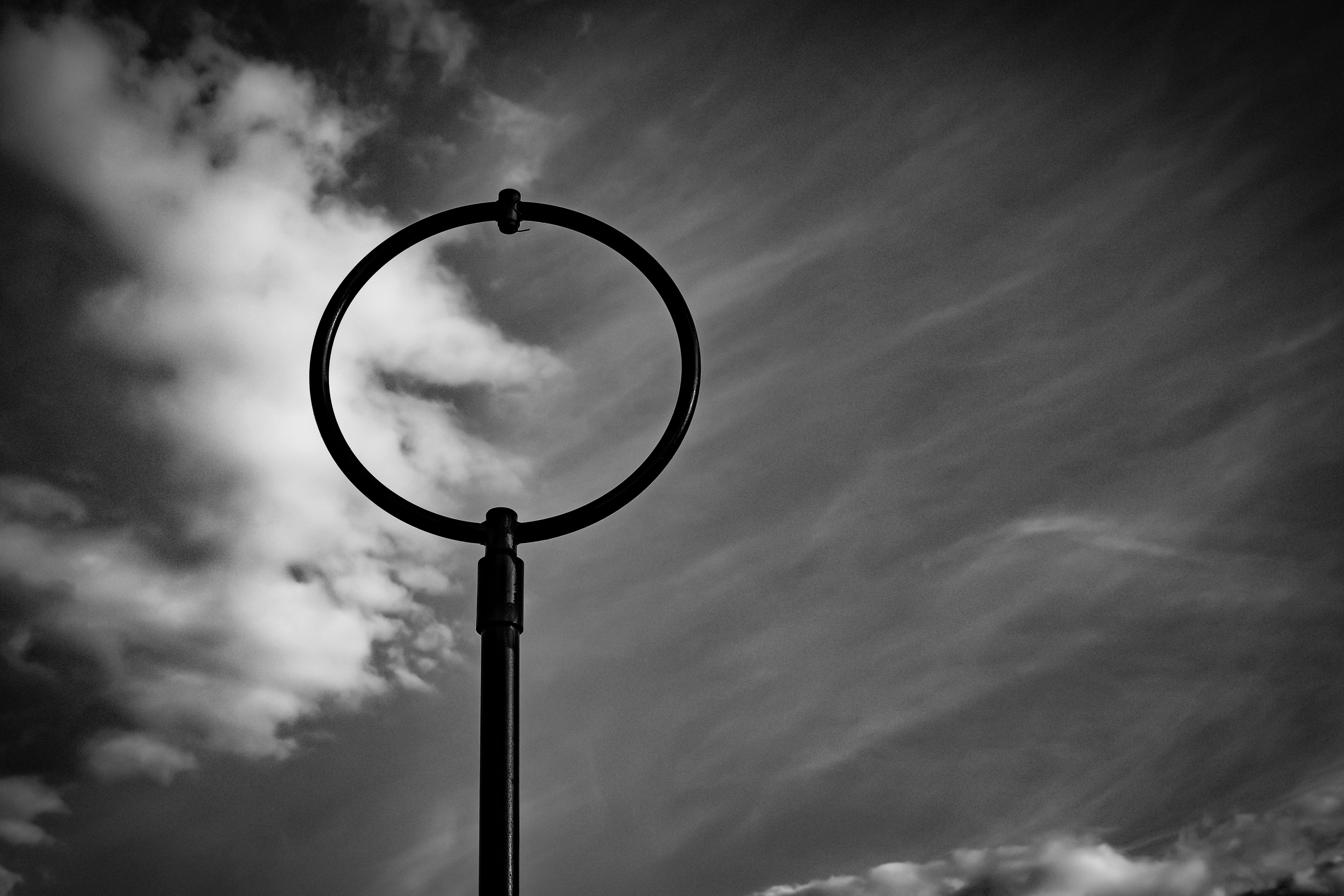 Circular Ring Over Clouded Sky
