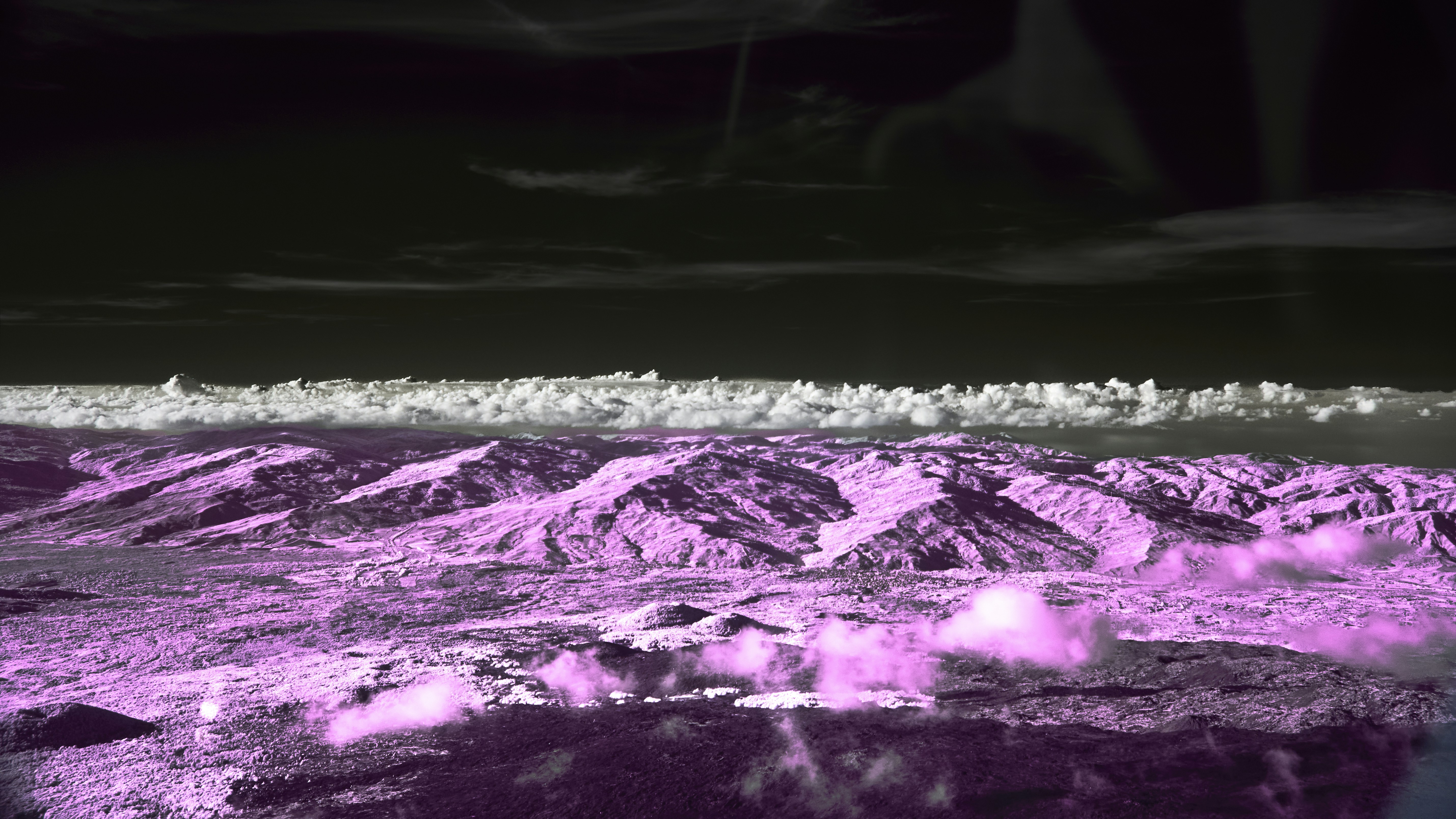 Neon Himalaya: Pink-Lava Plains at Dusk