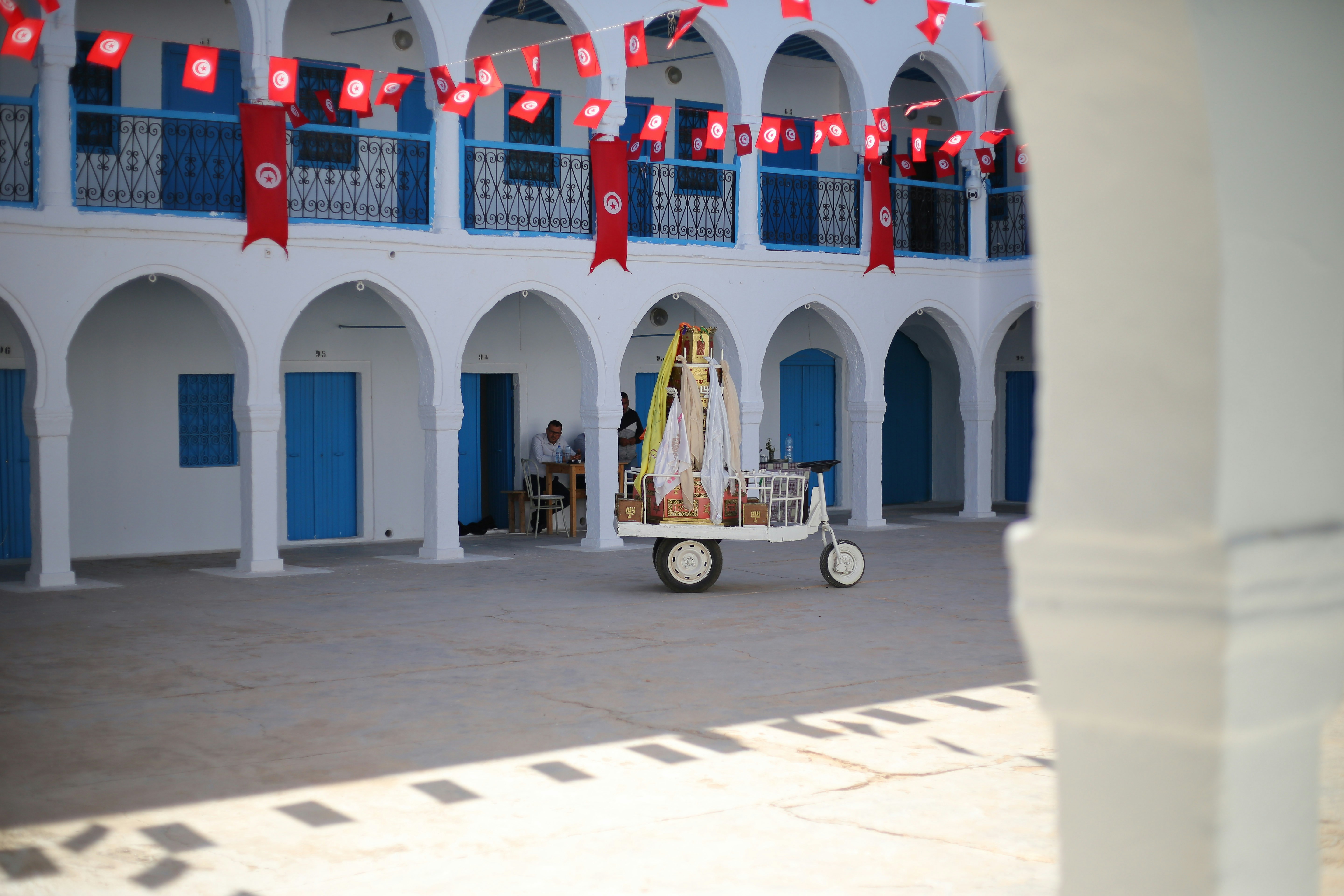 Lawn of Flags: A Quiet Courtyard Moment