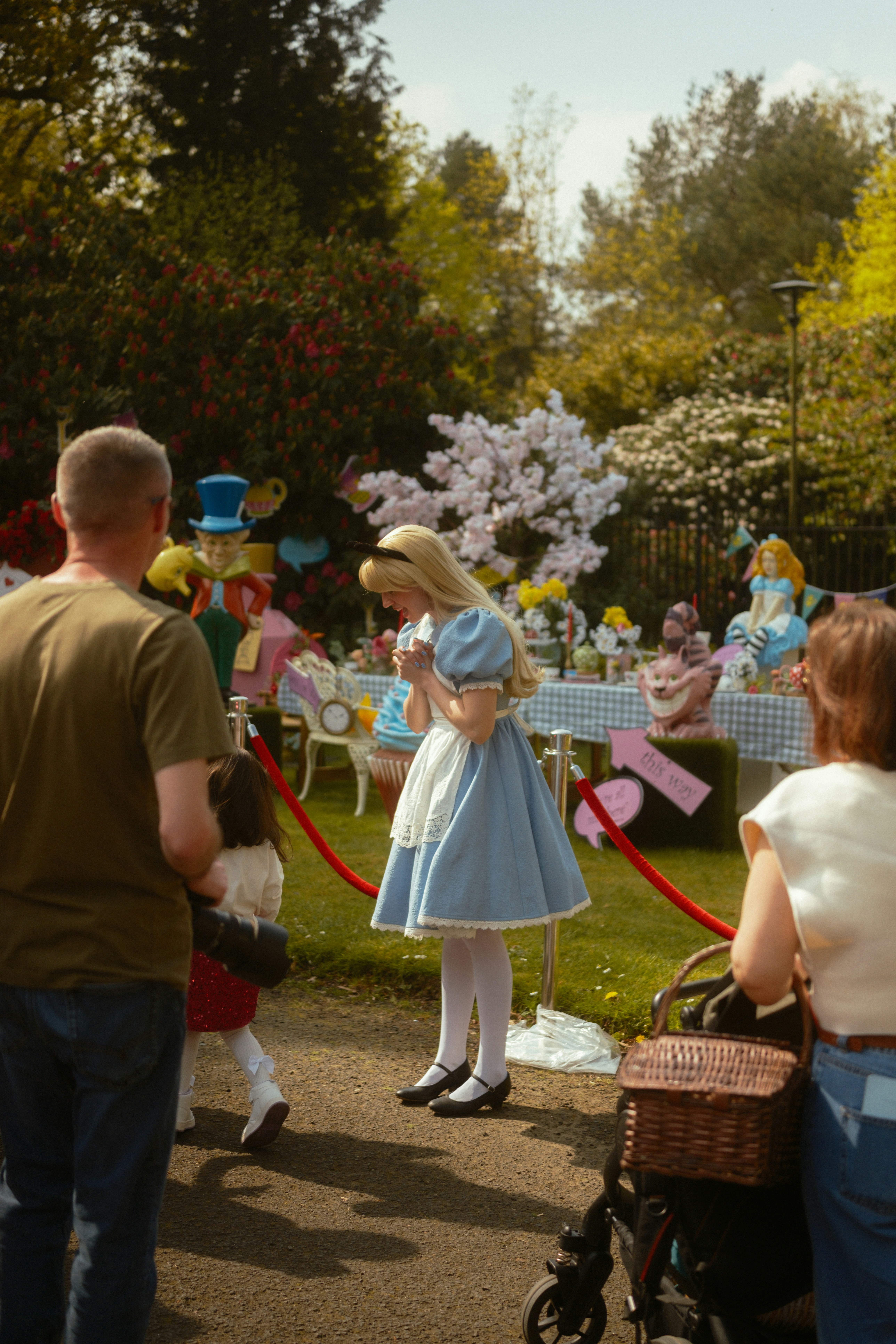Blue Dress in a Garden Parade
