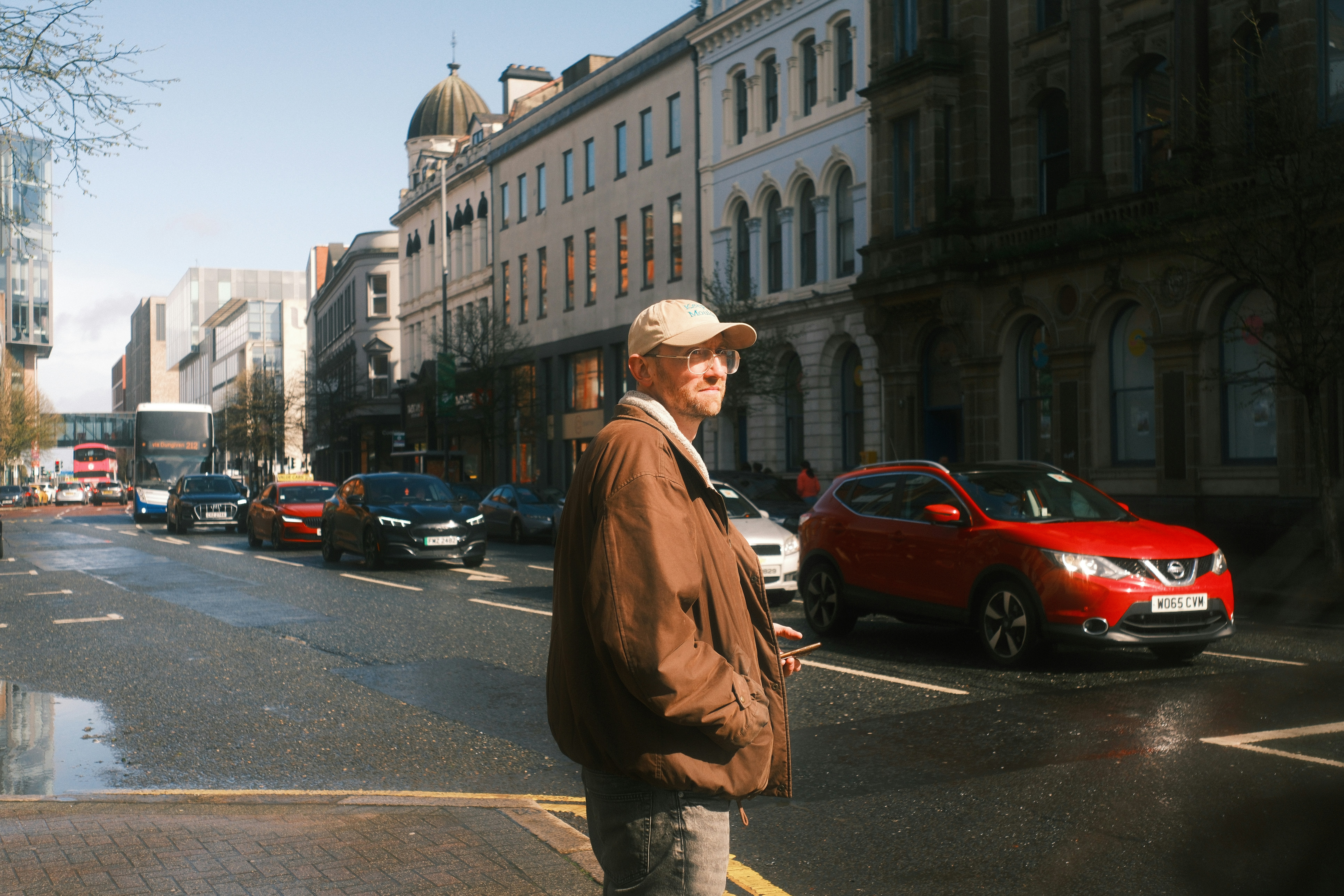 City Stroll under Morning Light