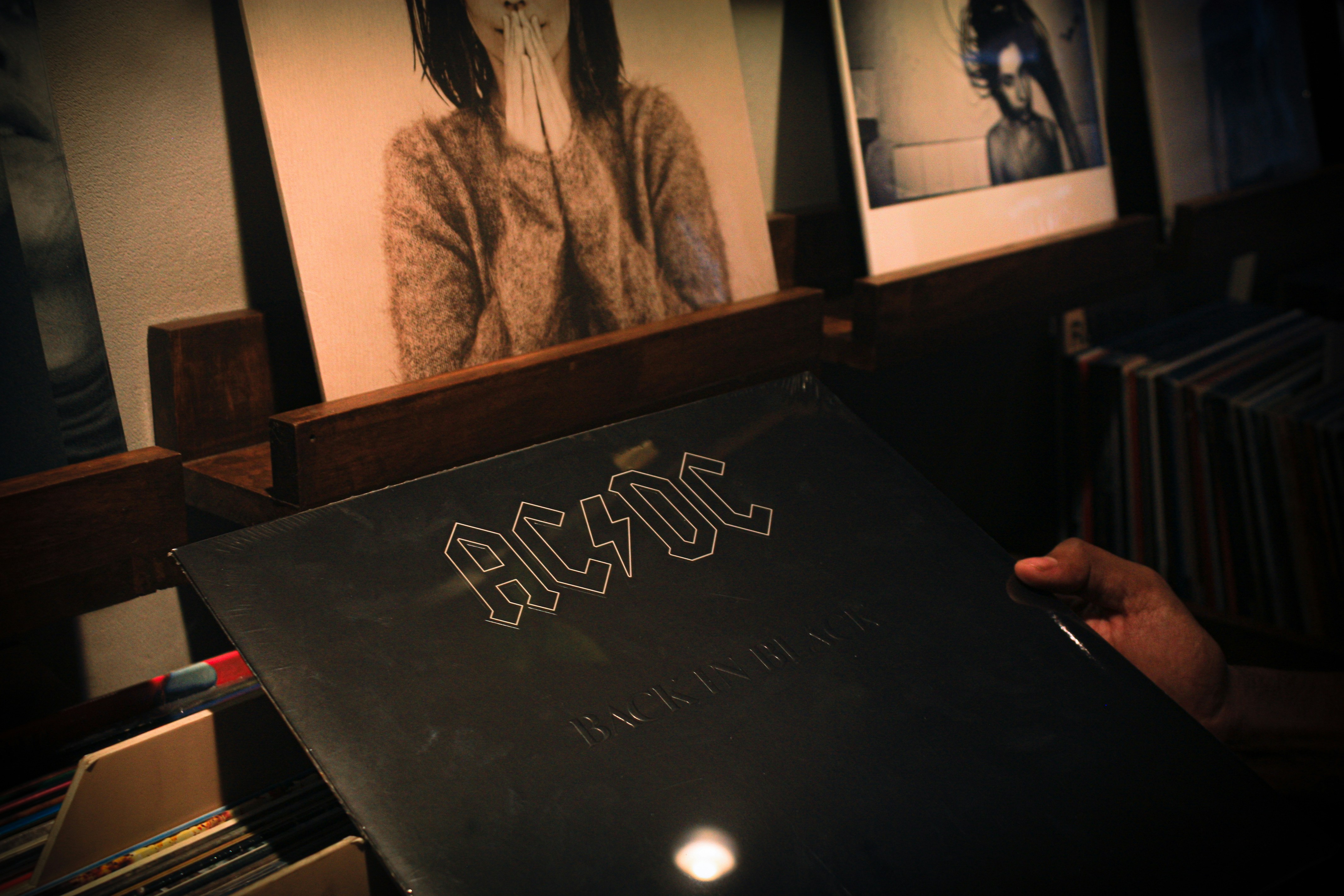 Vinyl Portraits: AC/DC's Energy Behind the Record Wall