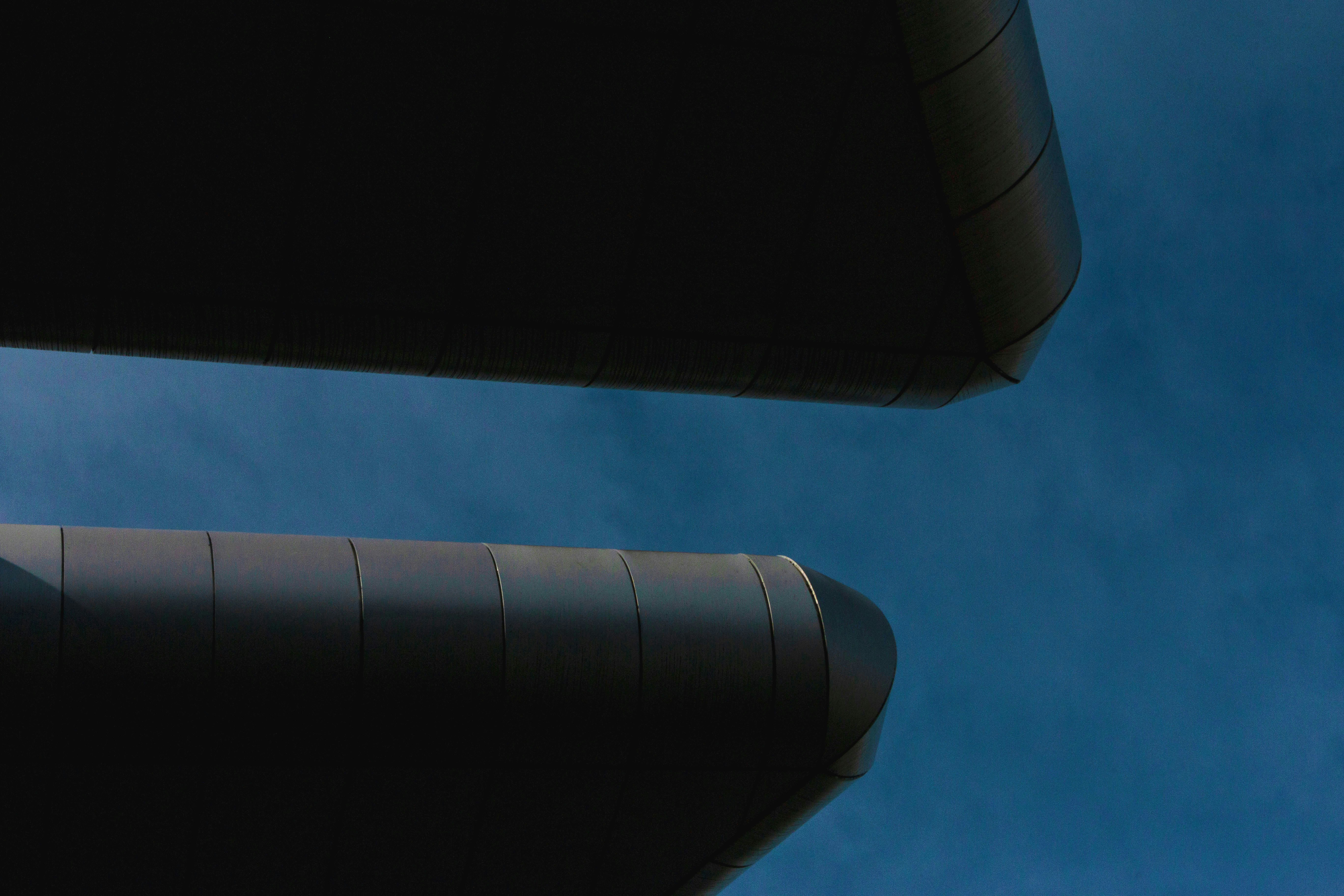 Curved Iron and Sky: An Abstract of Architecture Adrift