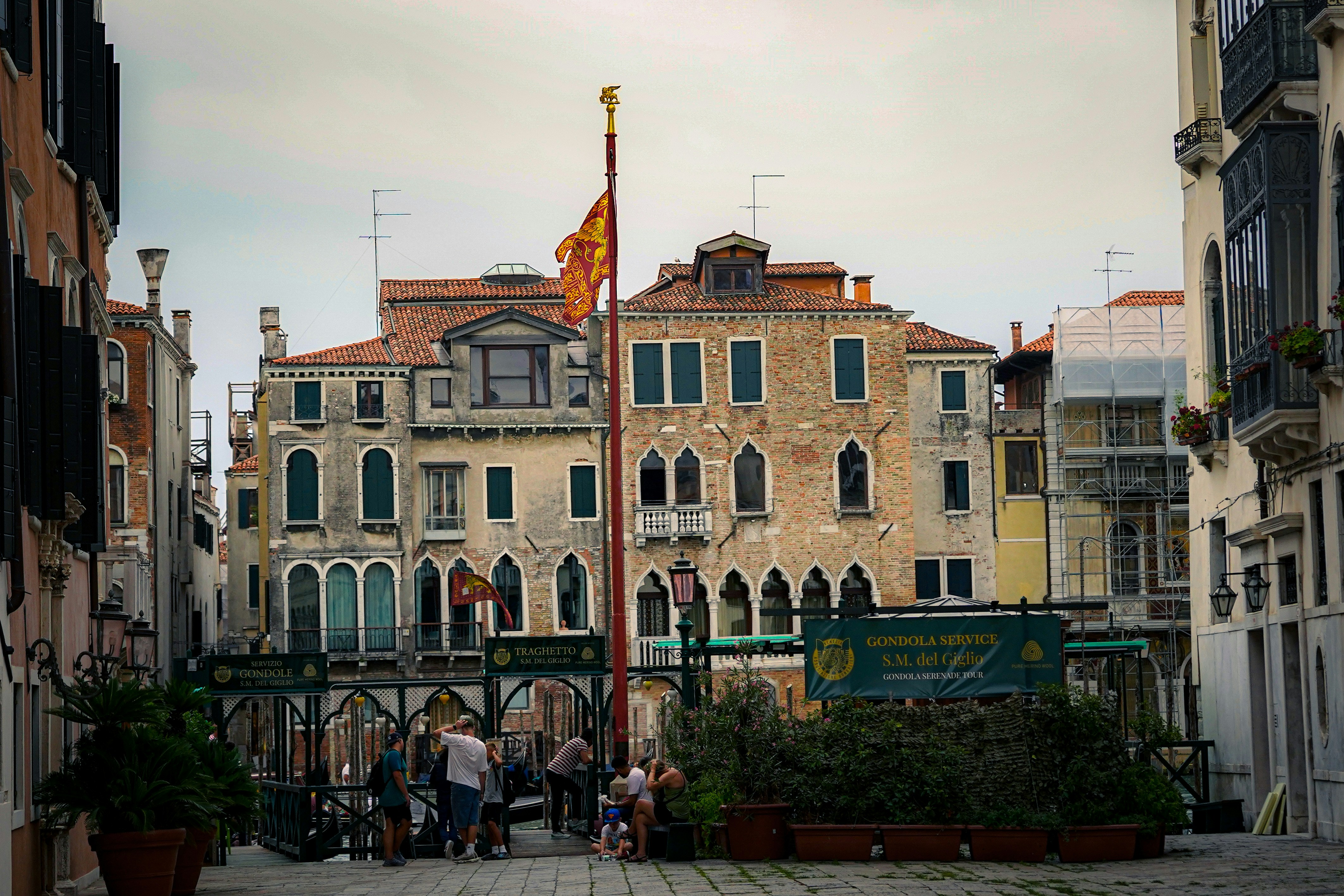 Civic Courtyard in a Venetian-Style Canal Town