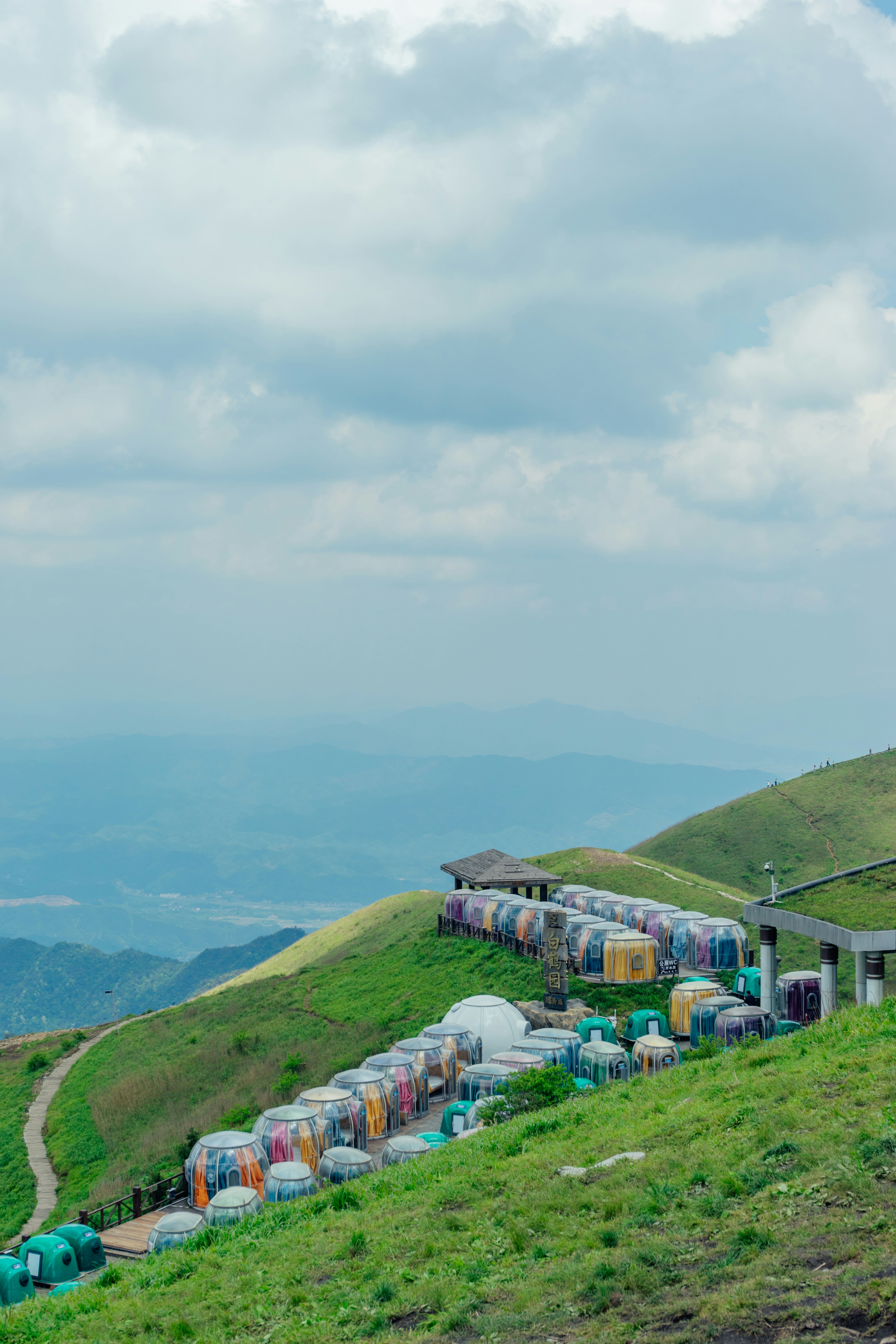 Clouds over Cable Car Village on Misty Hills