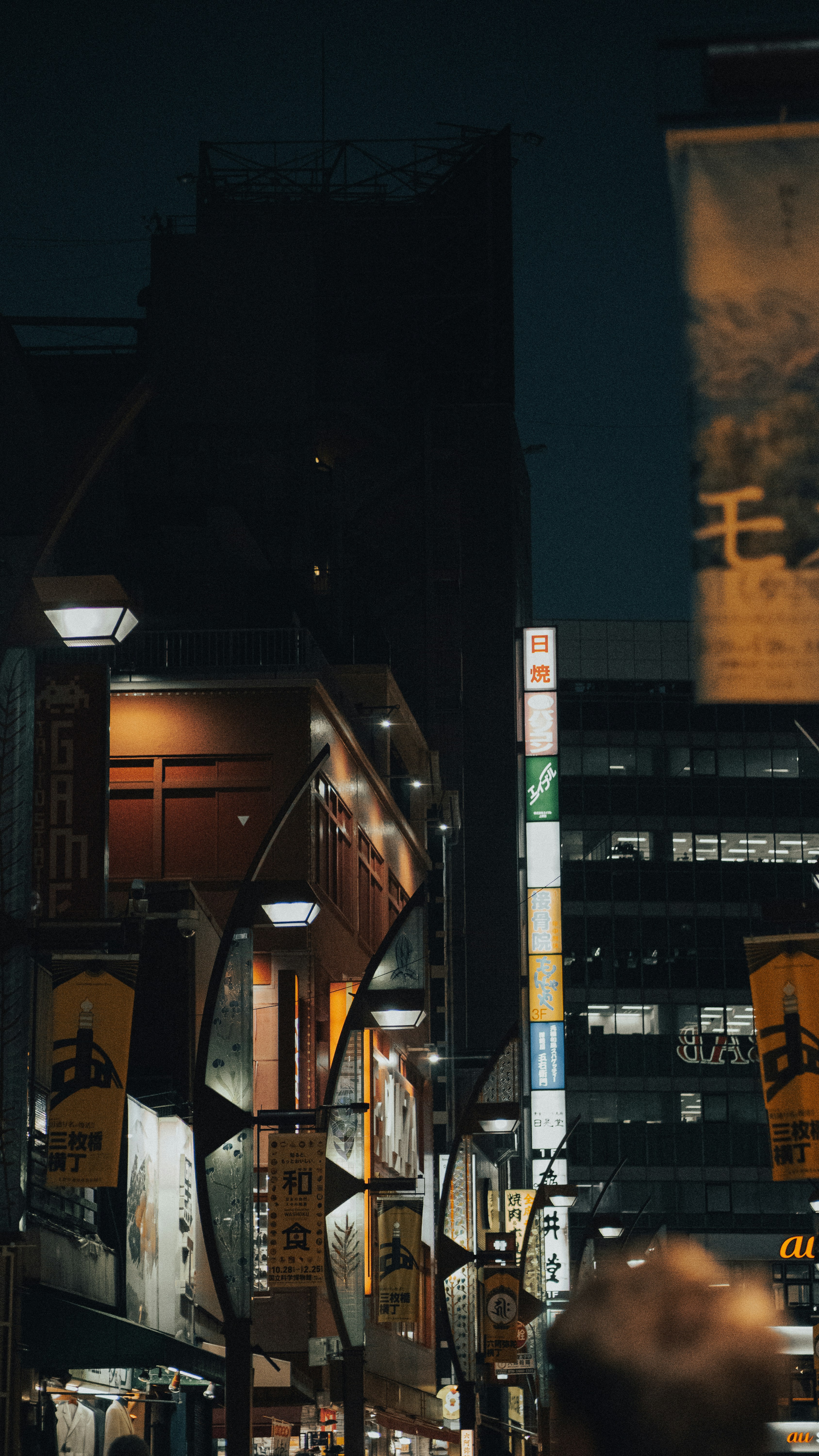 Neon Alley at Dusk: A Vertical Slice of City Signs