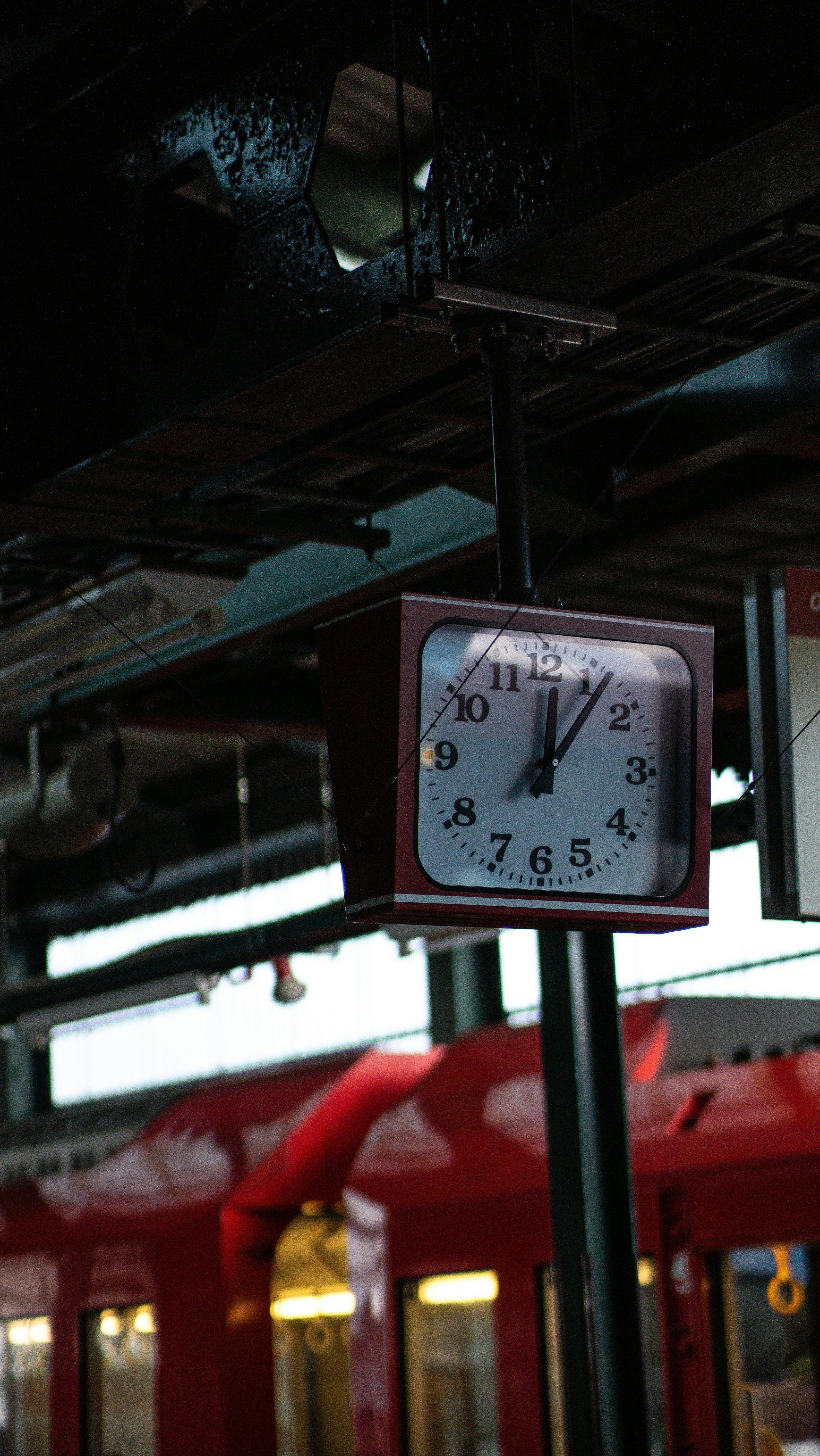 Clock in the Market Canopy