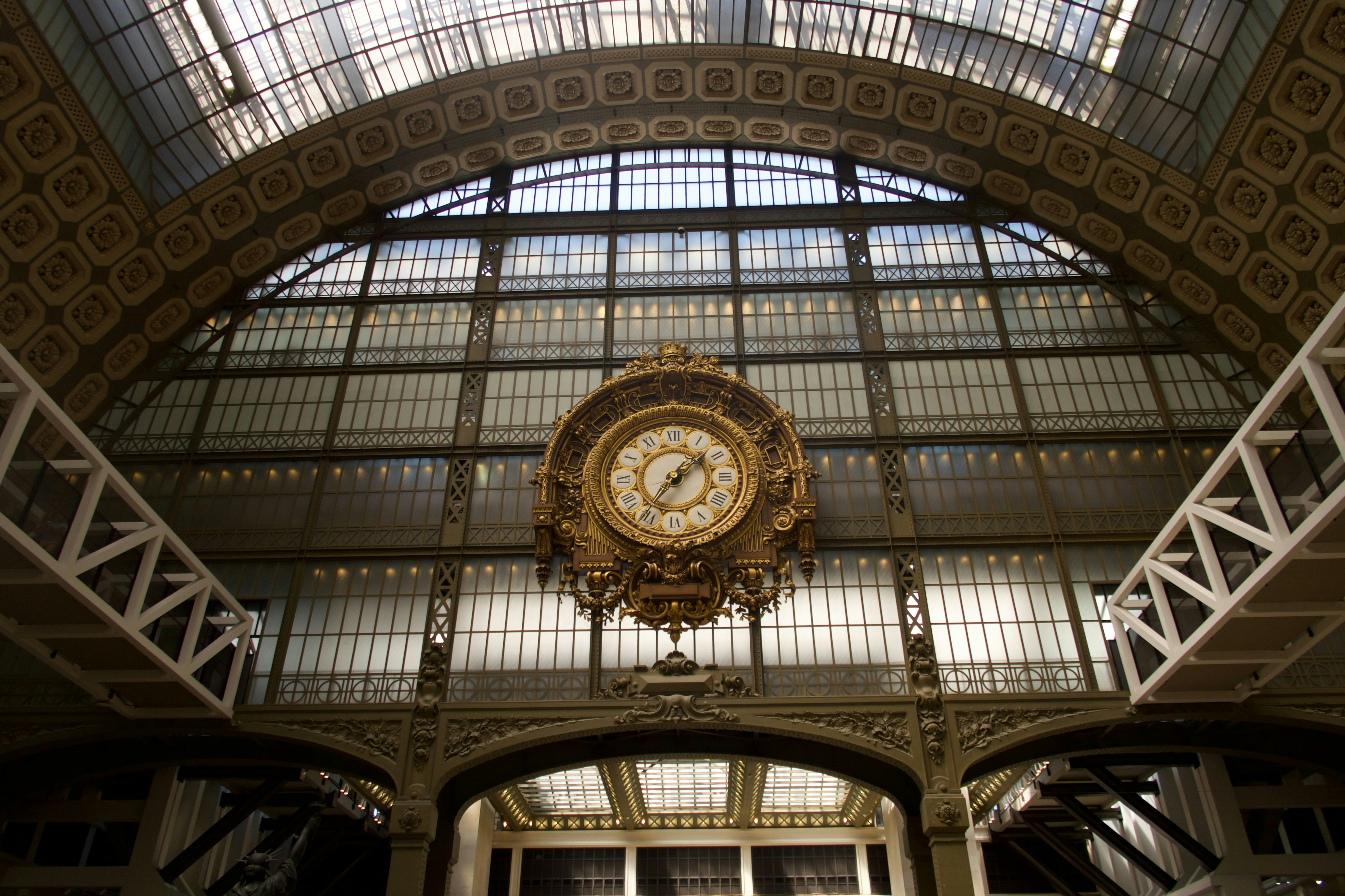 Gilded Timekeeper in a Glass Canopy