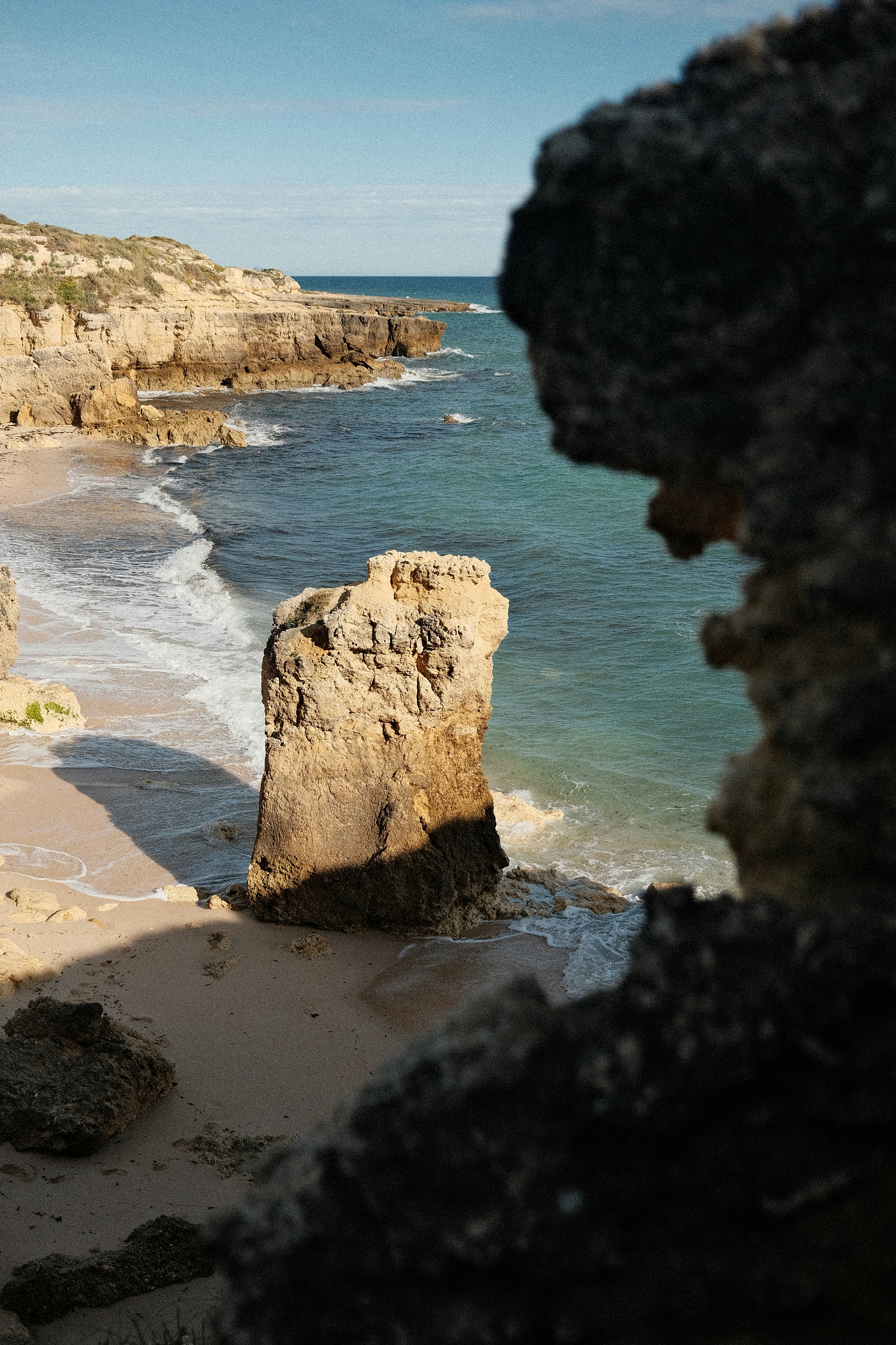 Rock Sentinel at the Edge of the Tide