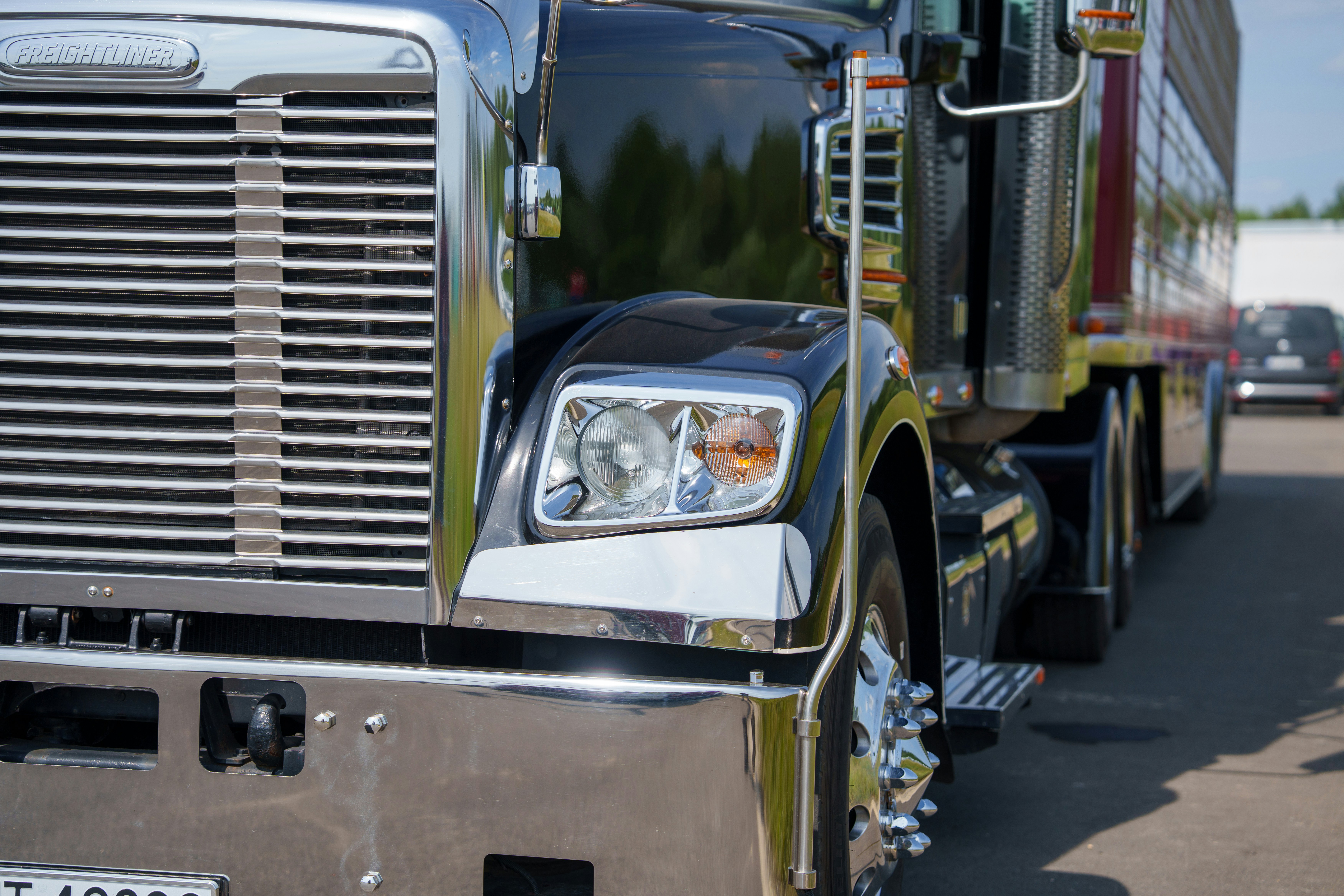 Chrome and Steel: The Front Crest of a Heavy Duty Tractor