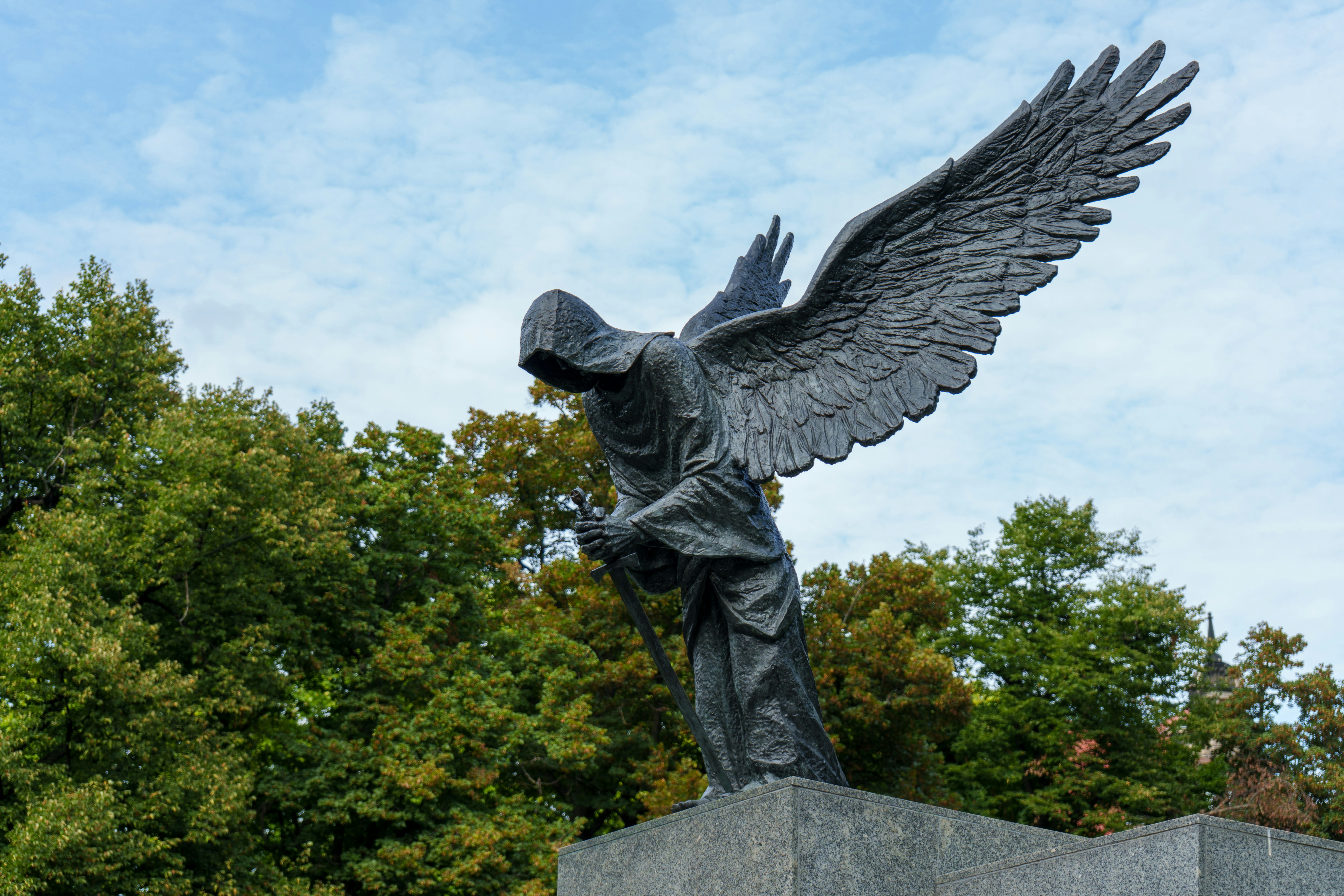 Winged Guardian Overlooking the Park