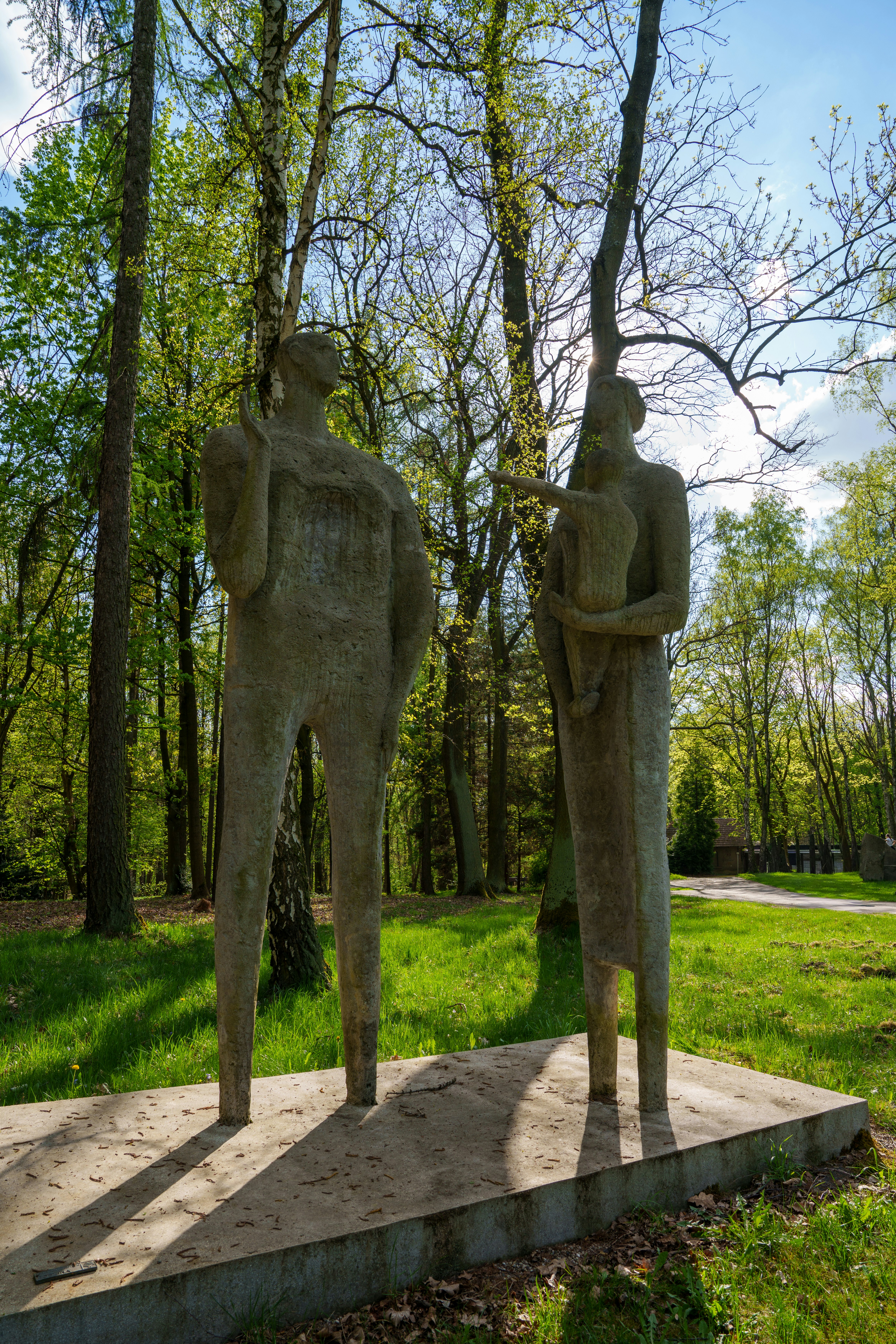 Stone Duo: Conversation Beneath the Spring Canopy