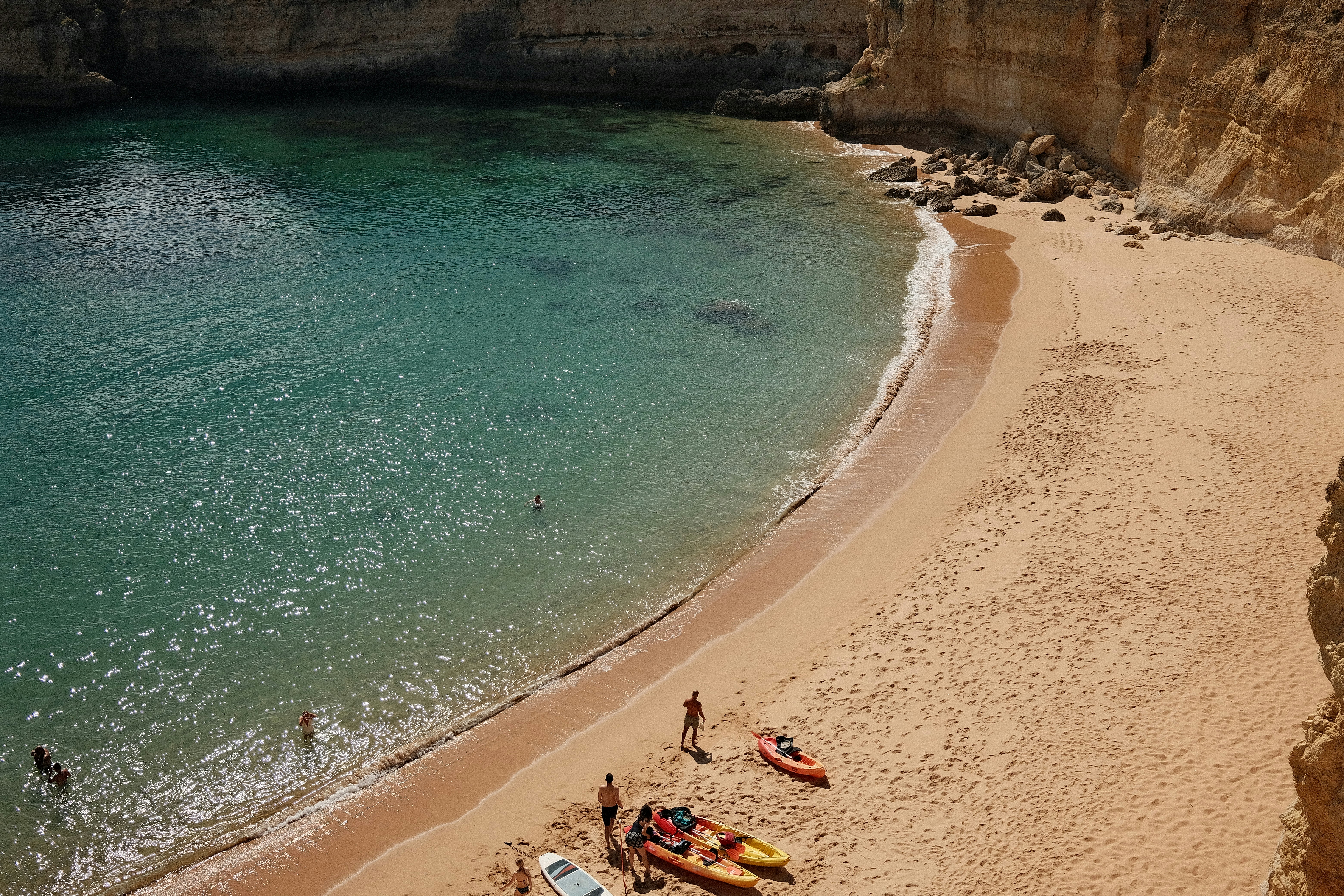 Tide-soaked Cove: A Sunlit Slice of Quiet Beach Life