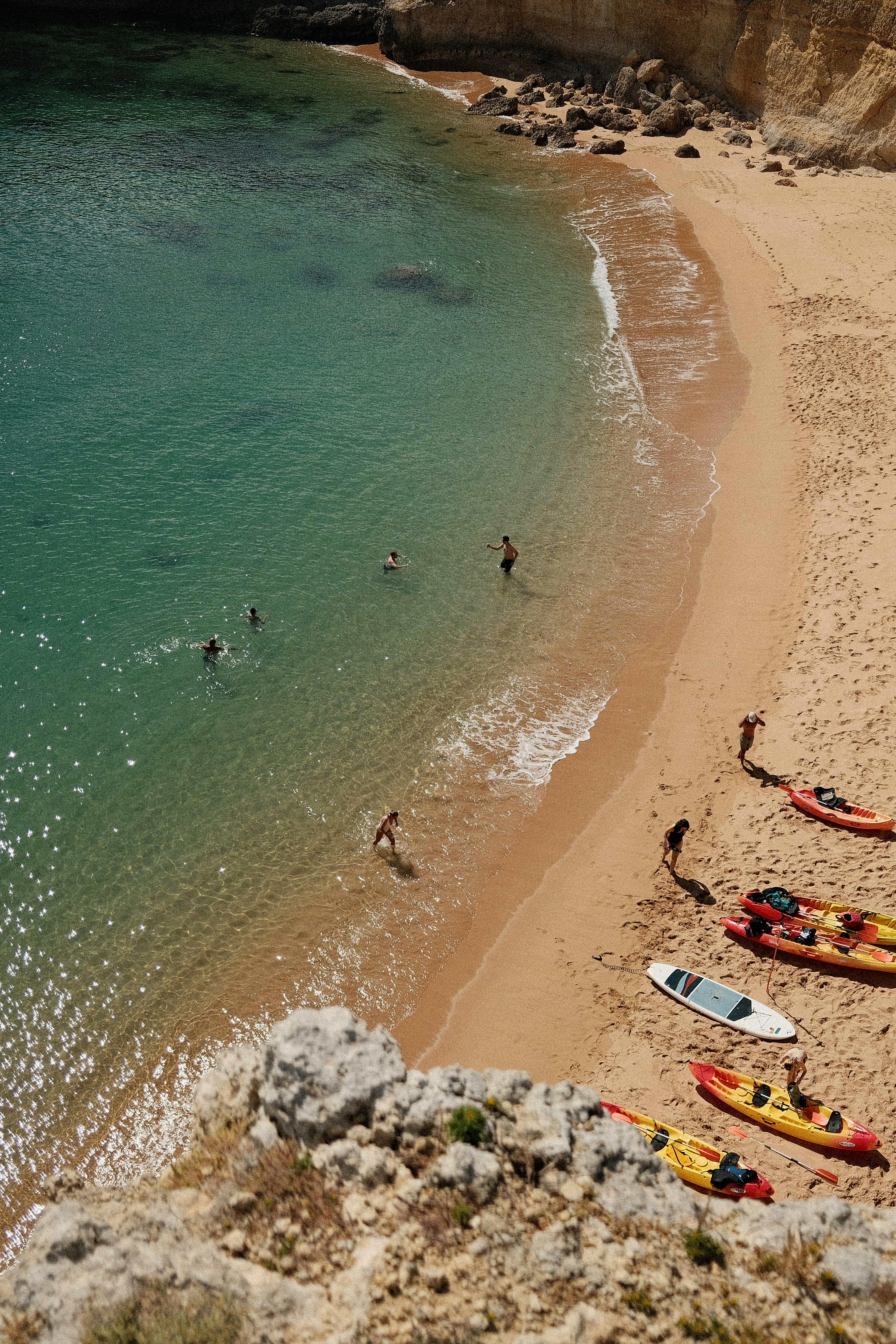 Jetty of Colors: A Coastal Playground from Above