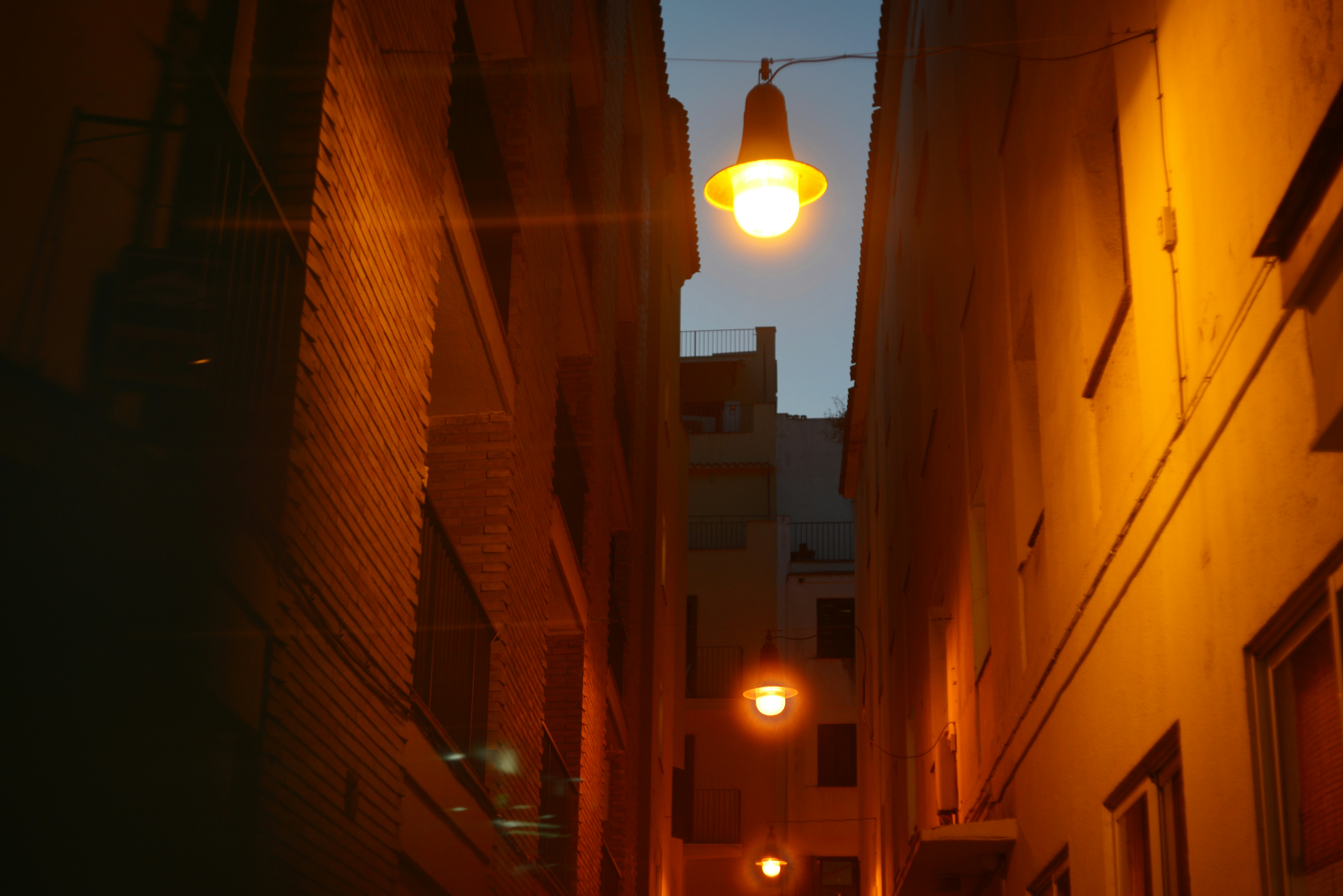 Urban Lanterns: A Narrow Alley Aglow