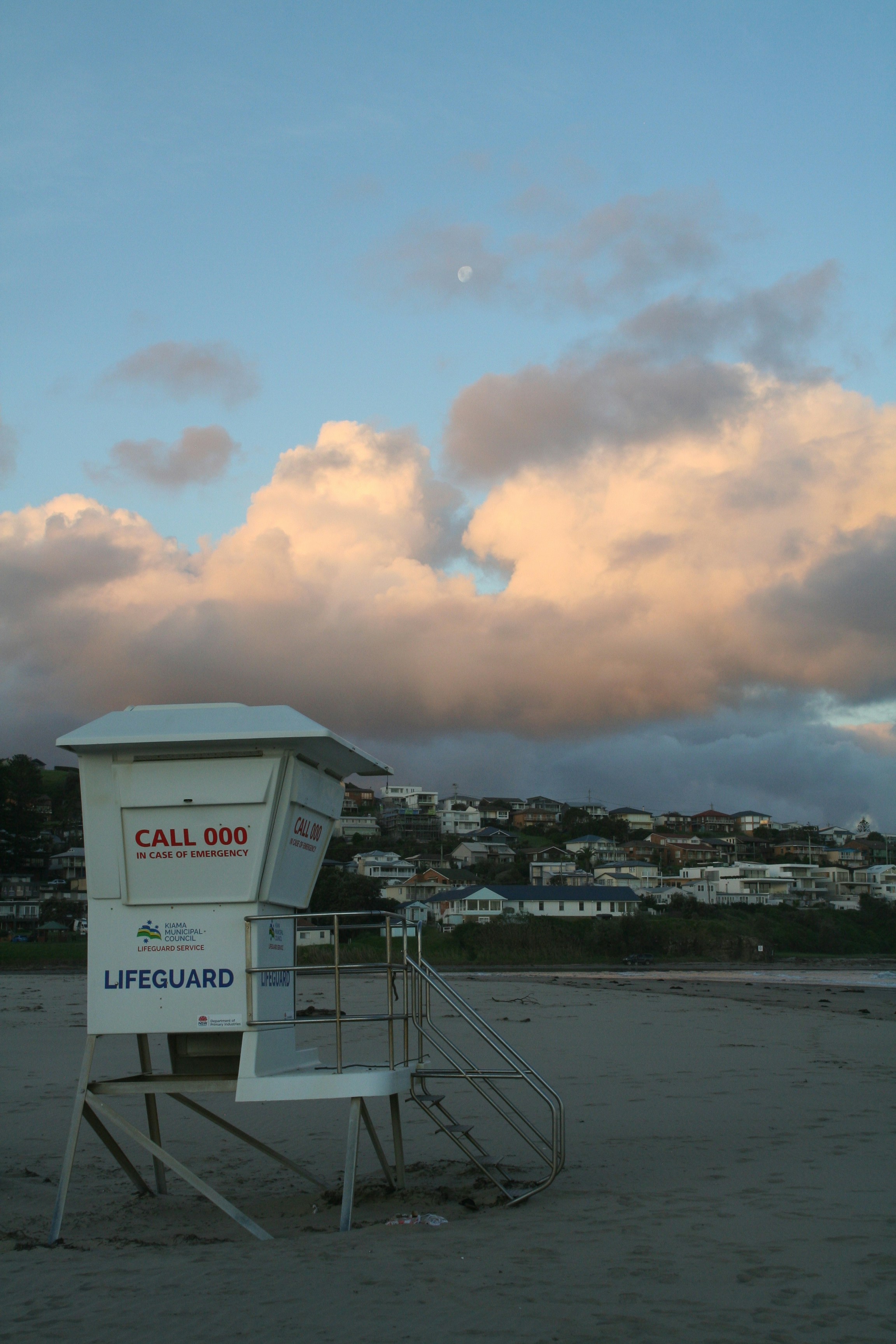 Lifeguard Station Quietly Watches the Sunset