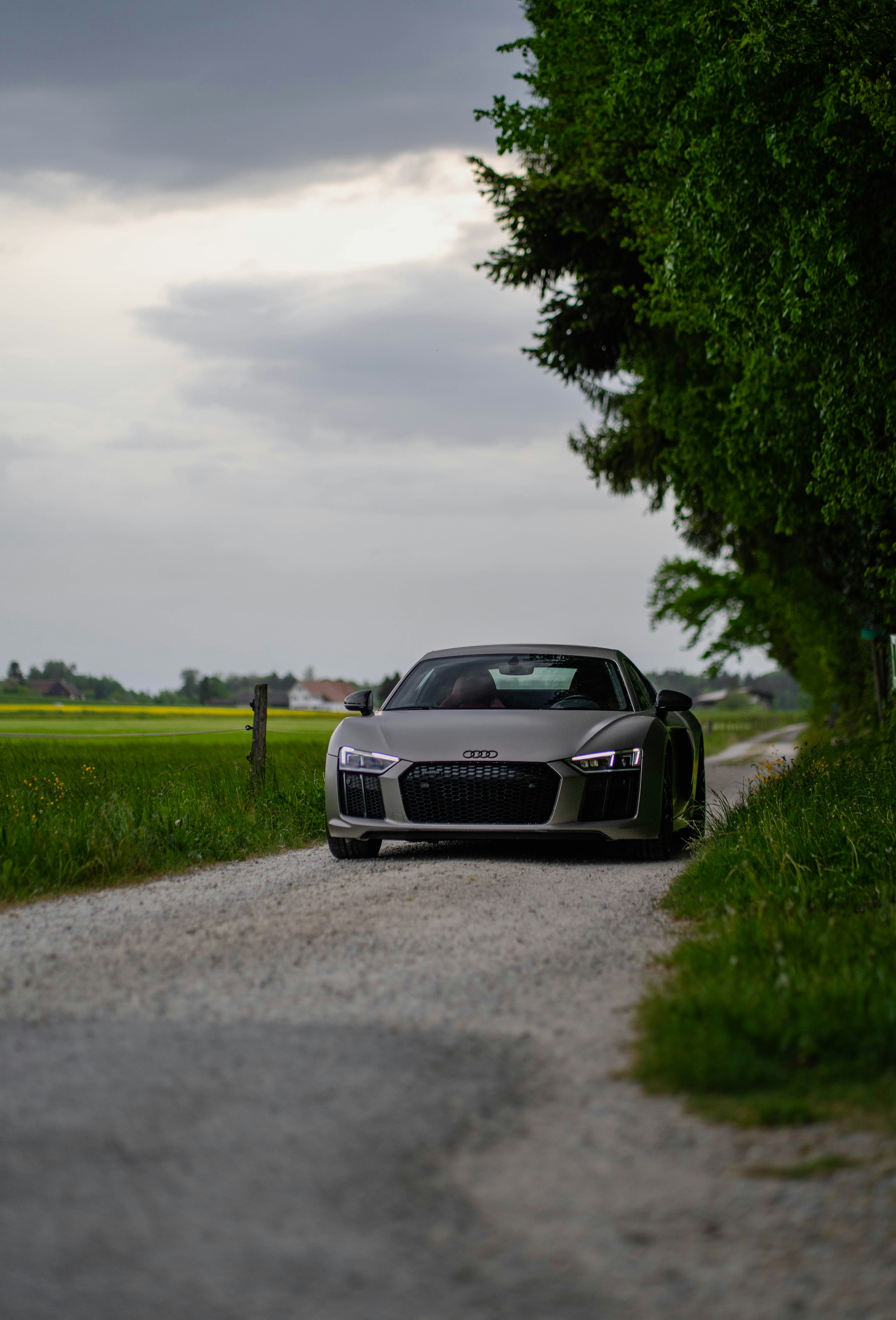 Gravel Road Throttle: Audi R8 on a Quiet Country Lane