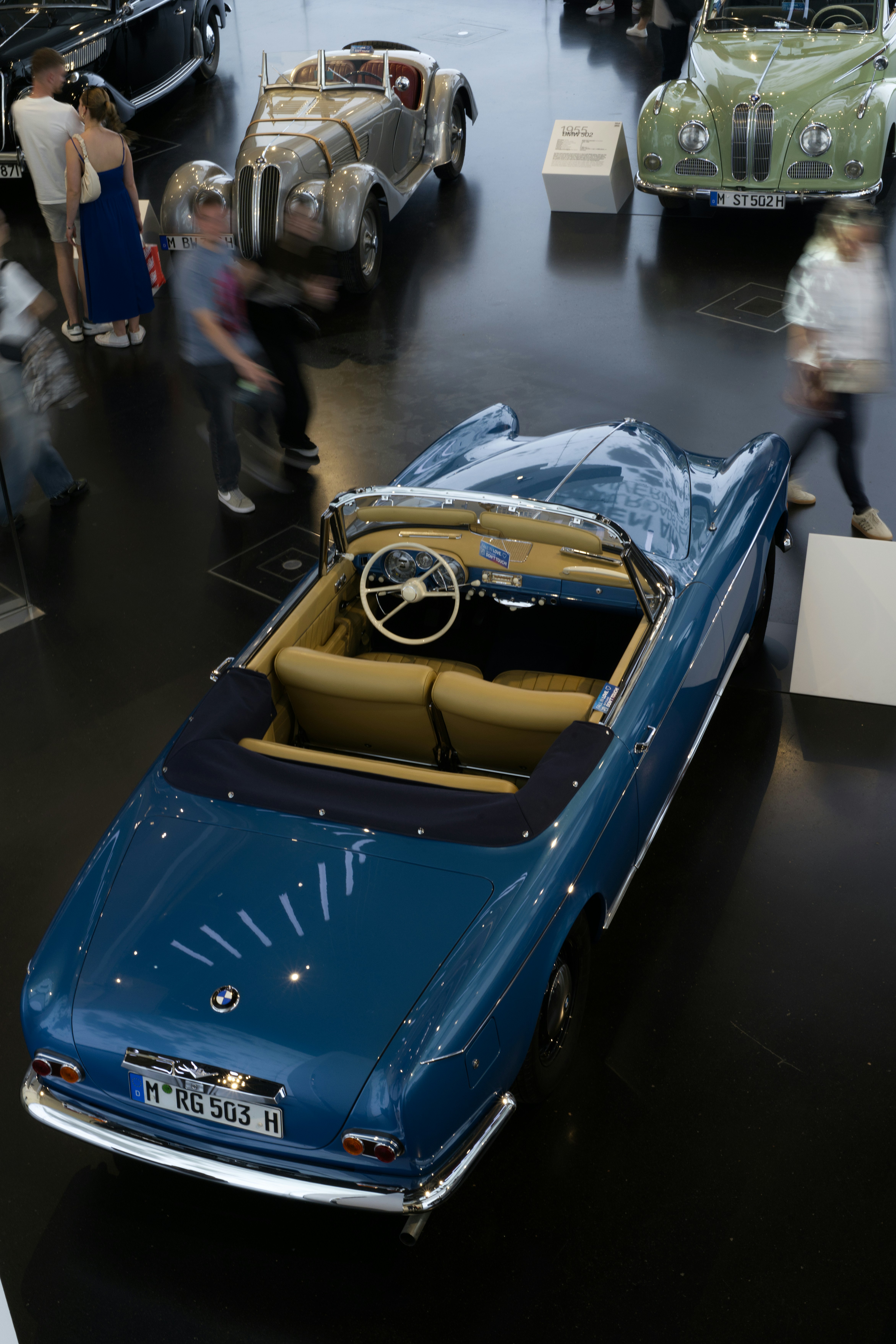 Midnight Blue Open-Top: Classic BMW at the Museum