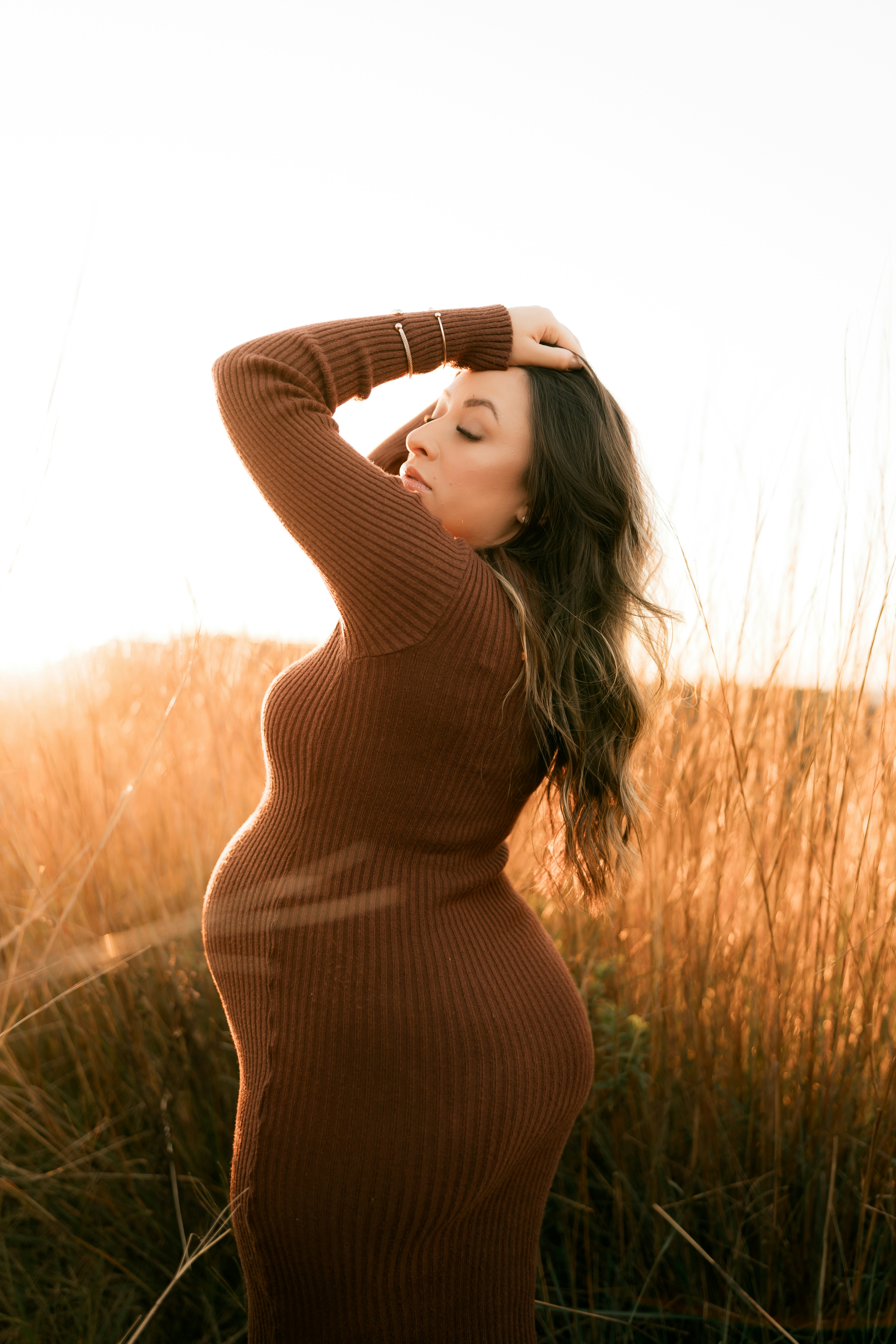 Golden Hour Silhouette: A Moment of Expectant Grace