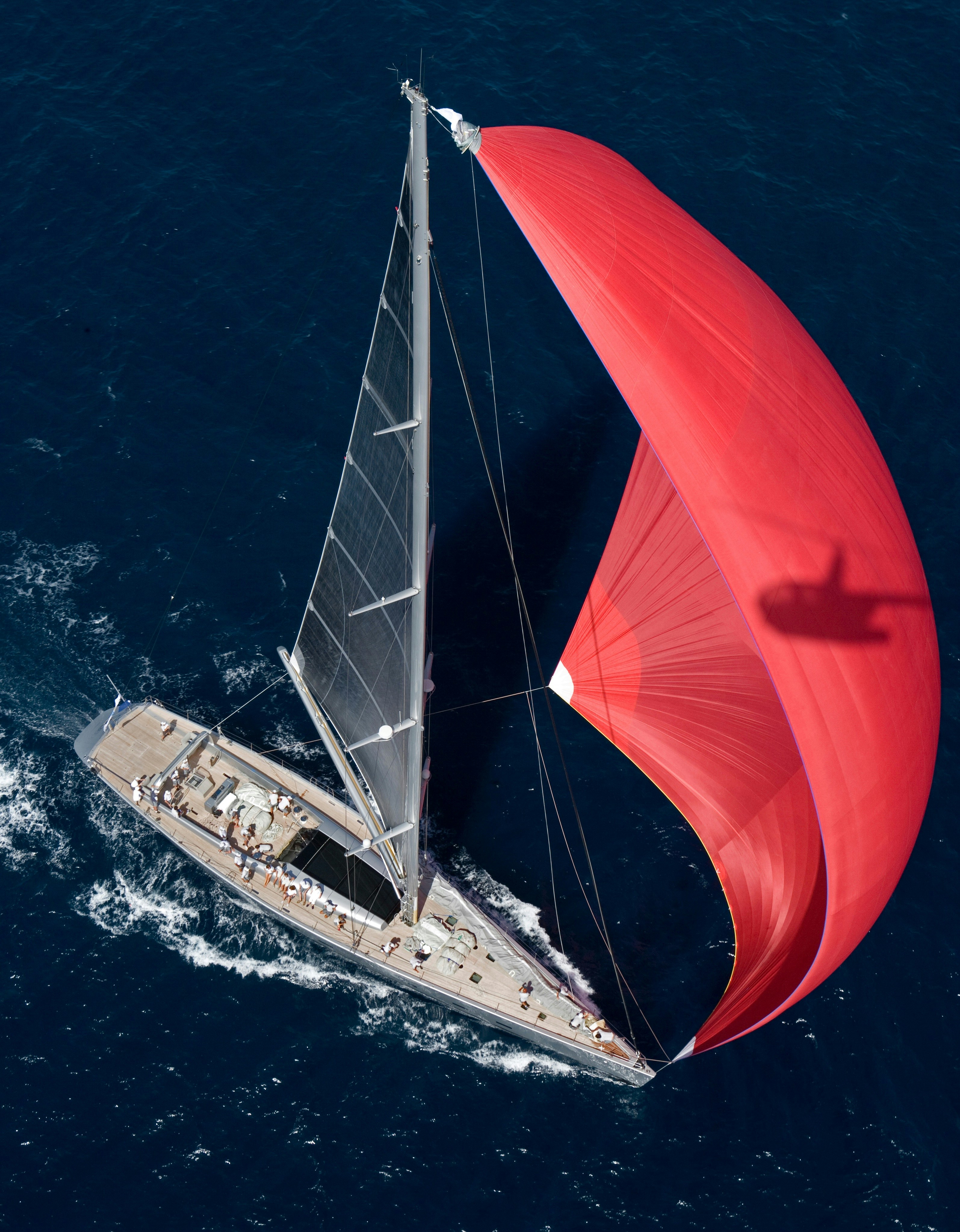 Sailing Shadow and Spinnaker in Deep Blue