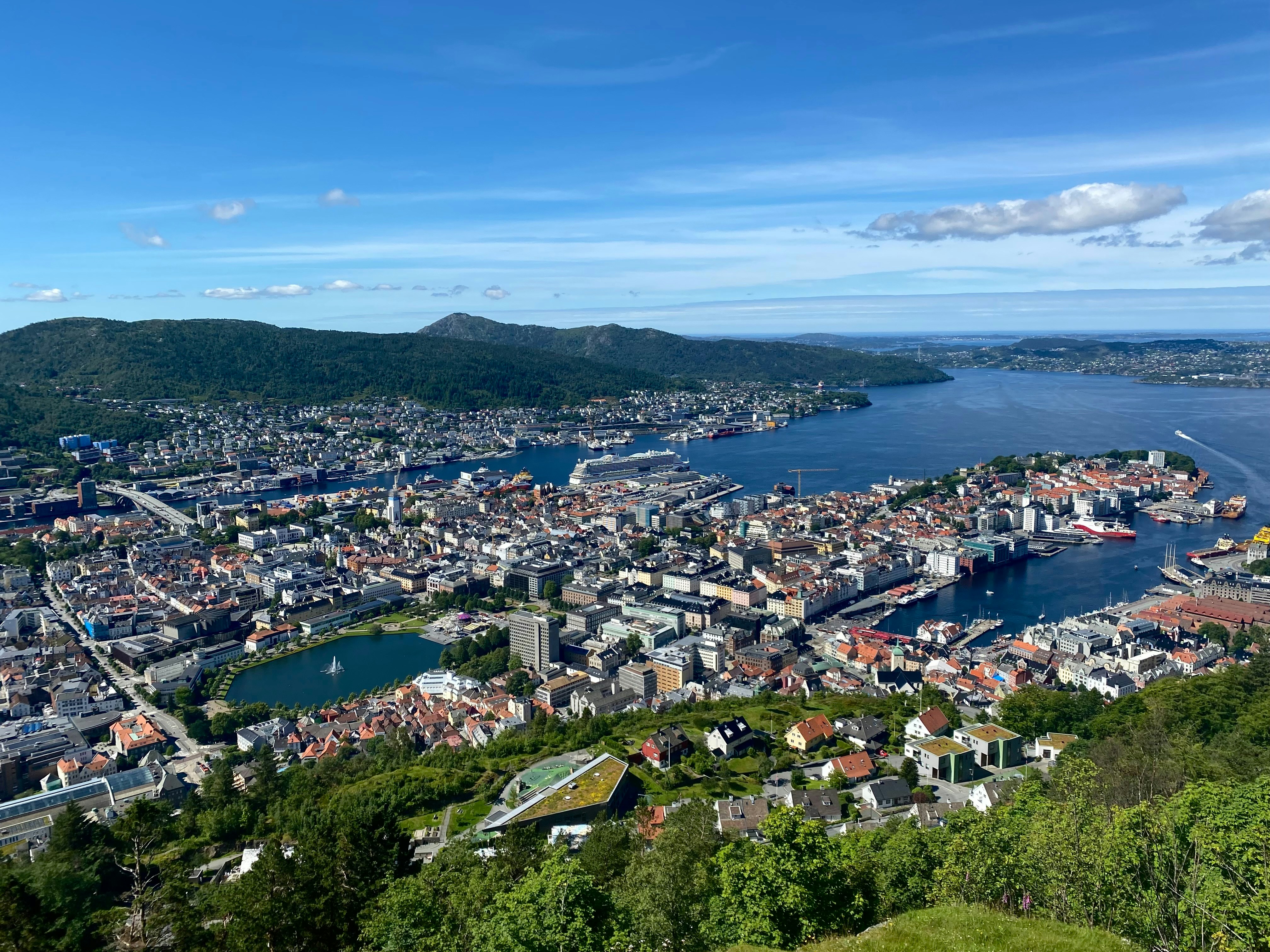 City by the Fjord: Aerial Portrait of Bergen’s Harbor and Waterfront