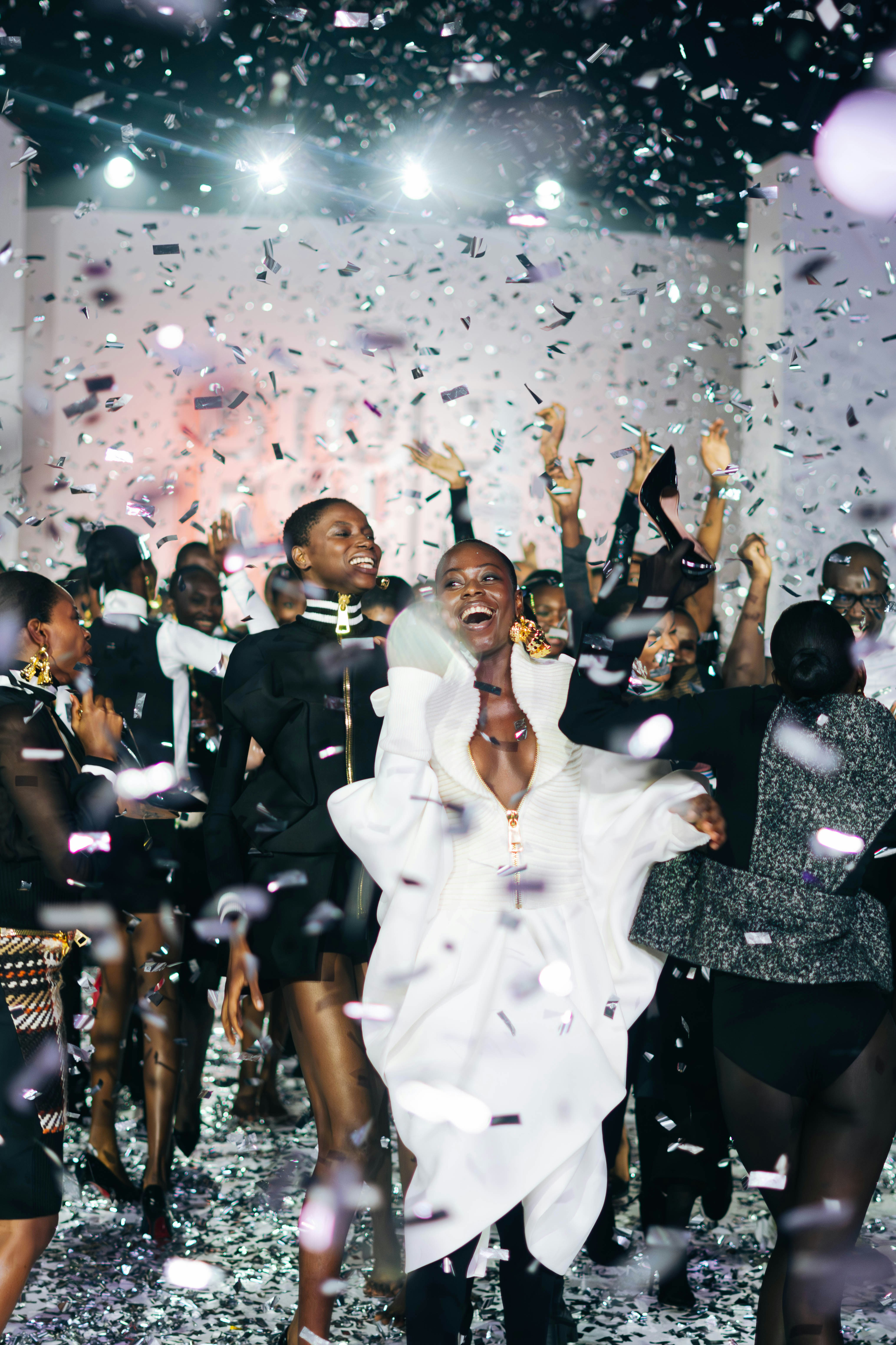 Joyful Anthem on the Dance Floor: A Moment of Confetti and Celebration