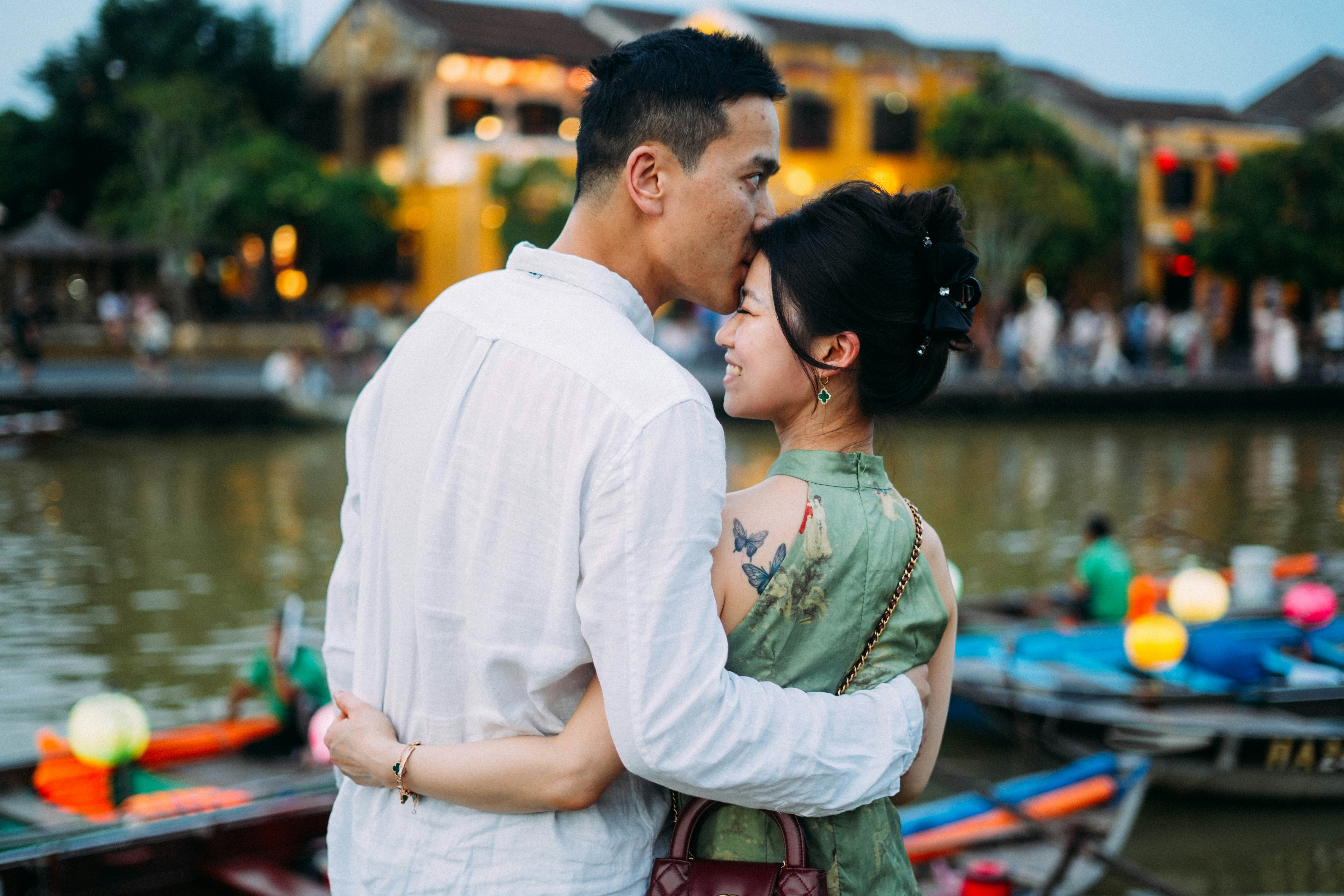 Quiet Promise by the River: A Tender Embrace