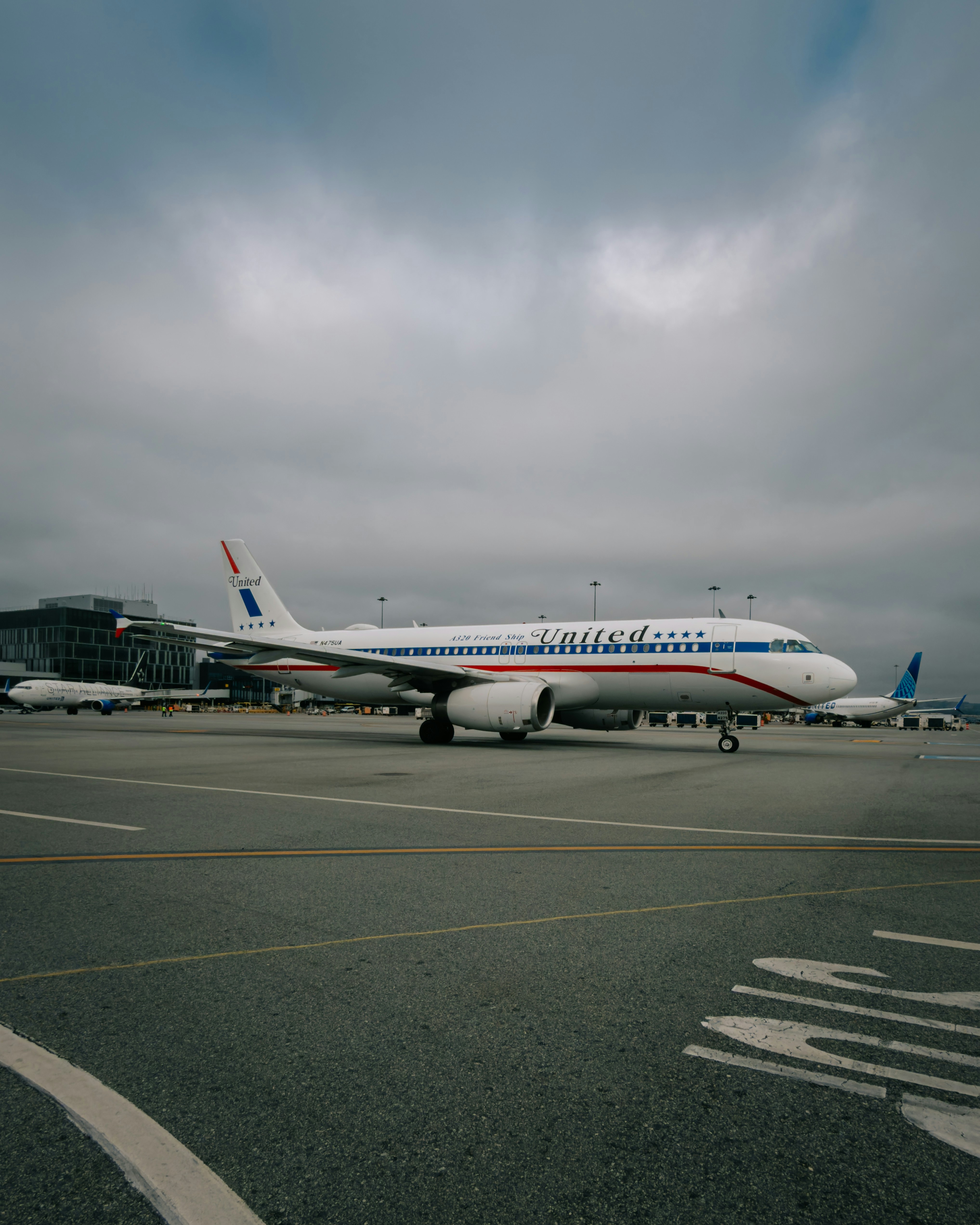 United on the Tarmac: A Quiet Moment with an American Airlines Jet