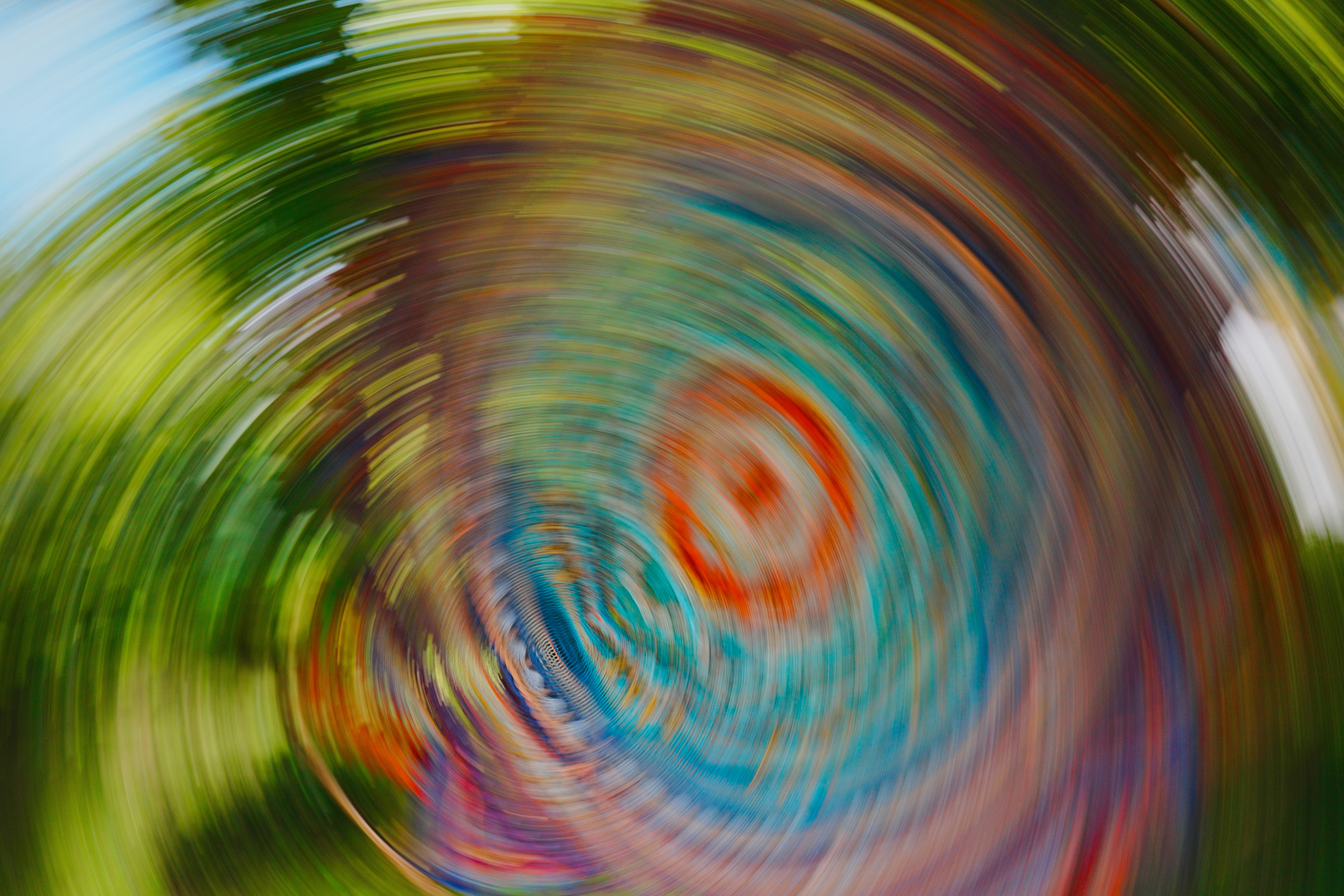Spin of Color: Carousel of a Blurred Face in Motion