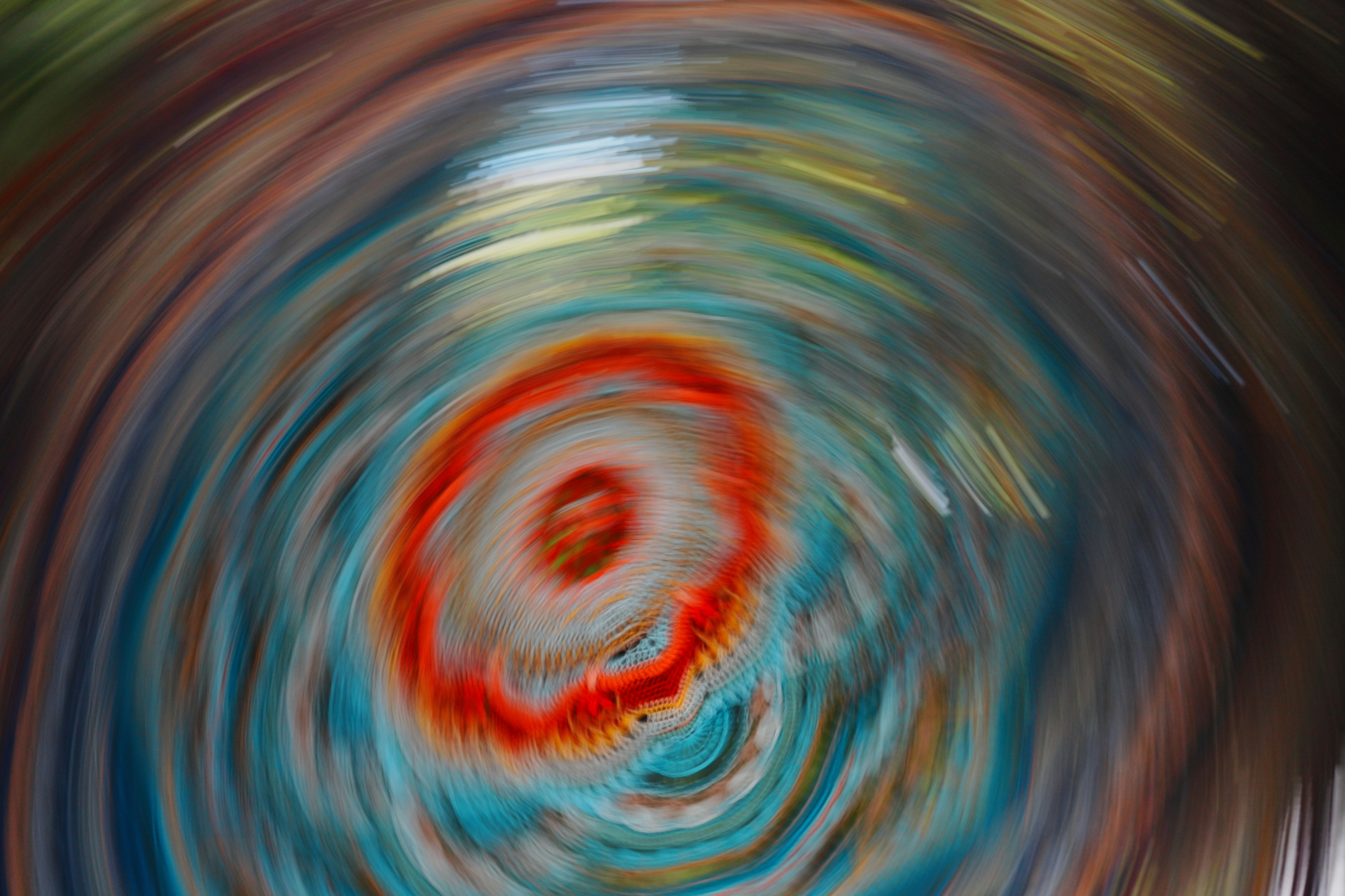 Swirl of Color: Concentric Ripples at the Center