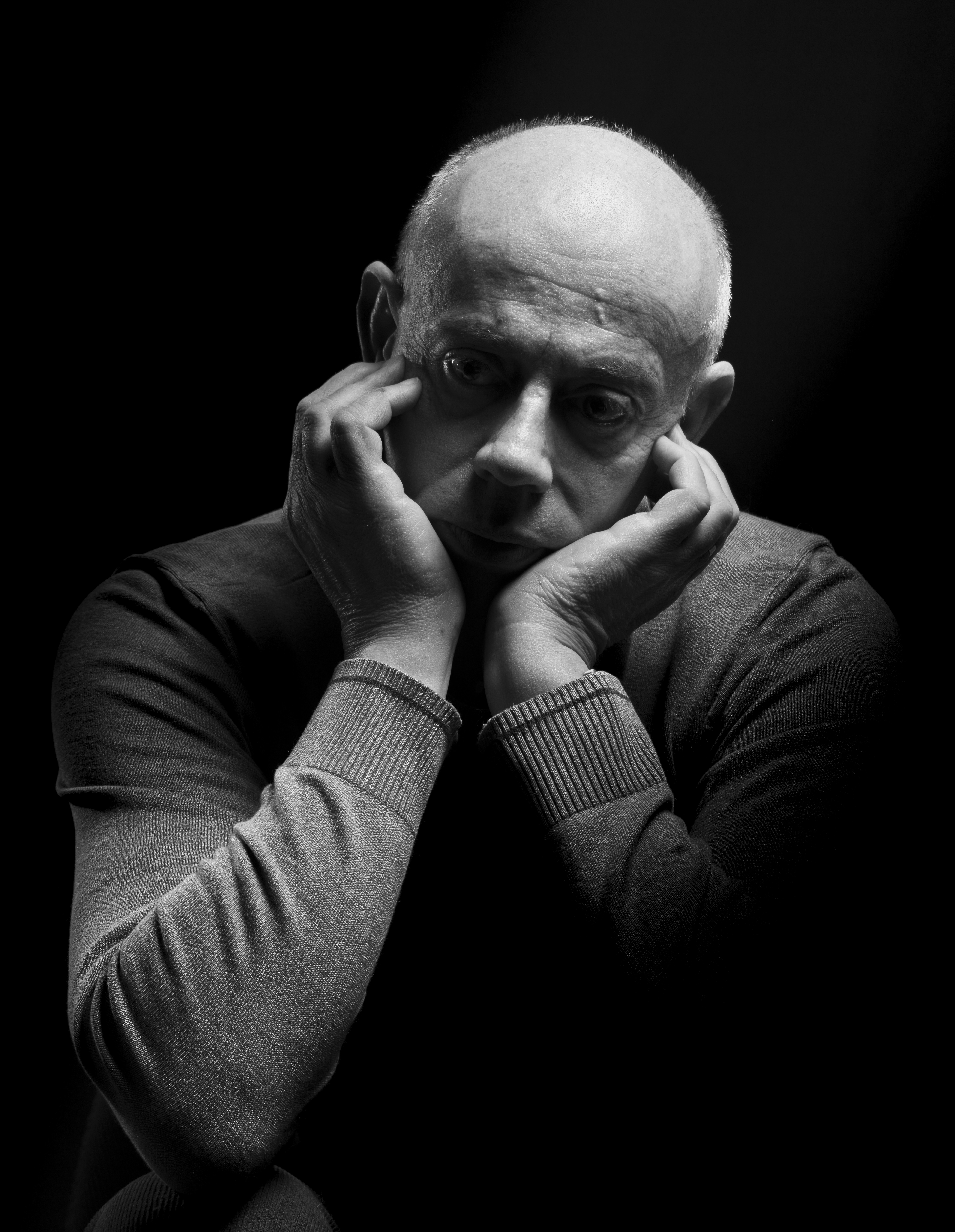 Lonely Contemplation in Monochrome
