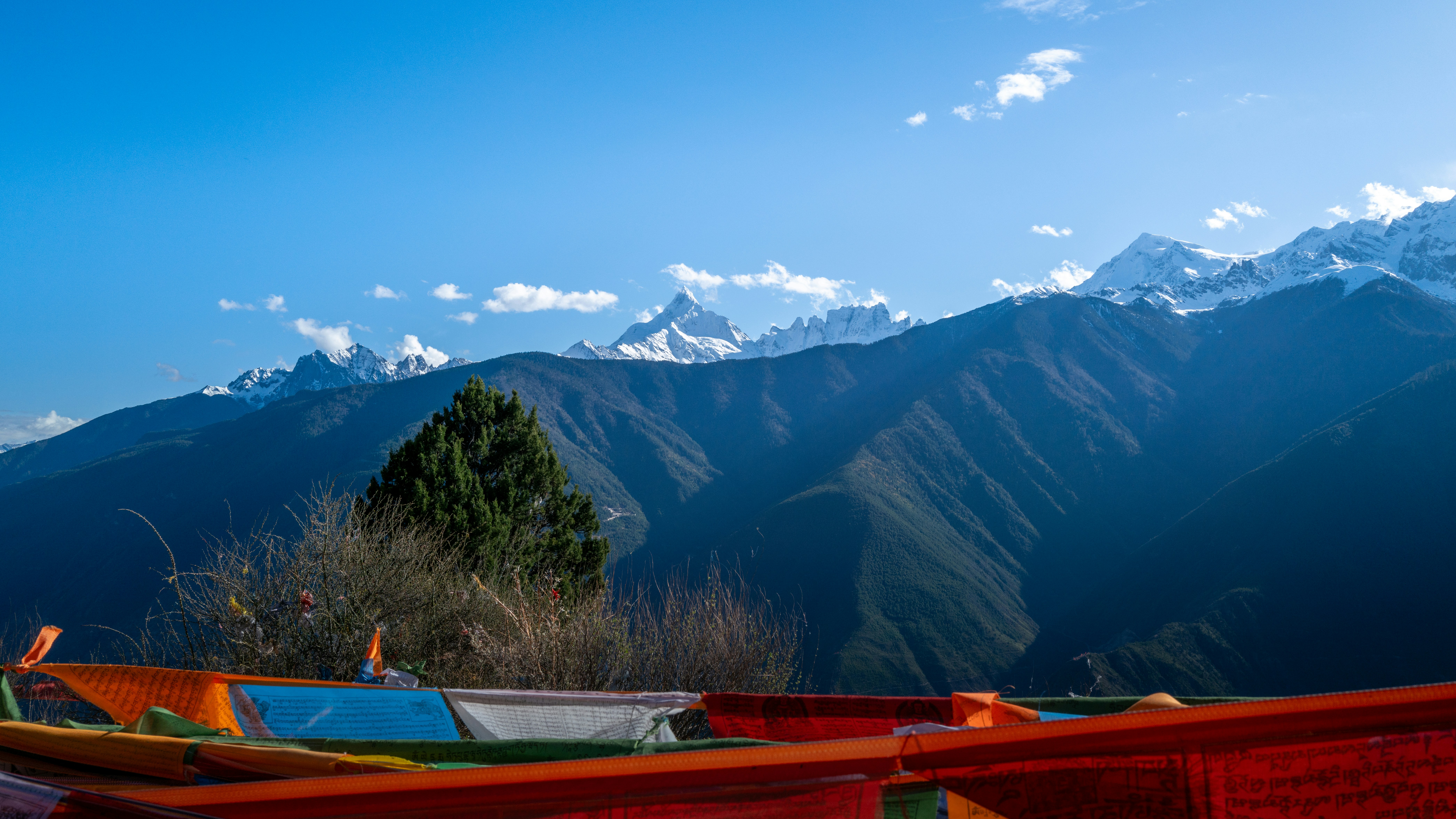 Taiga Ridge Above Colorful Tarpaulins