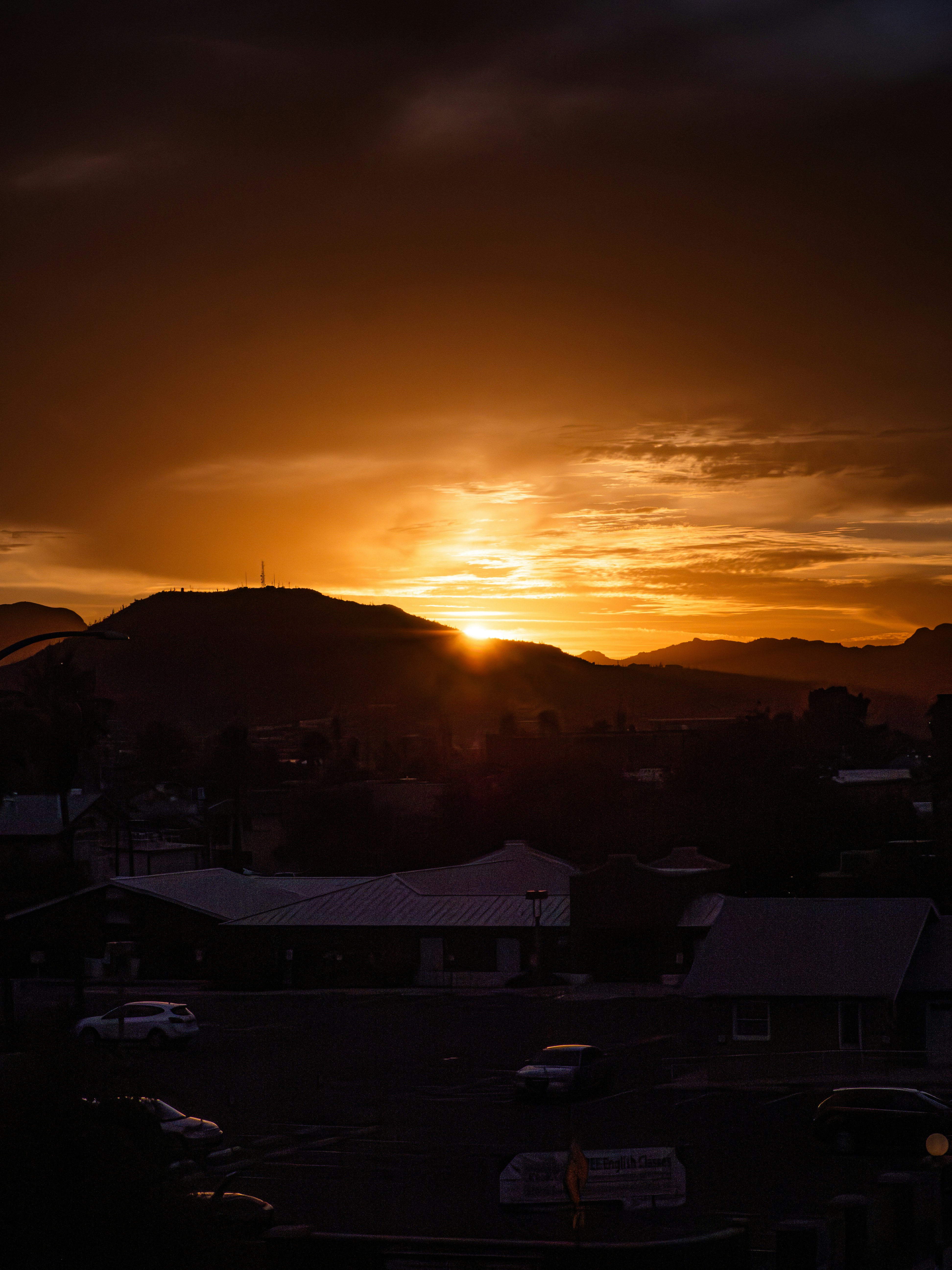 Sunset Over Silent Rooftops: A Quiet Urban Dusk