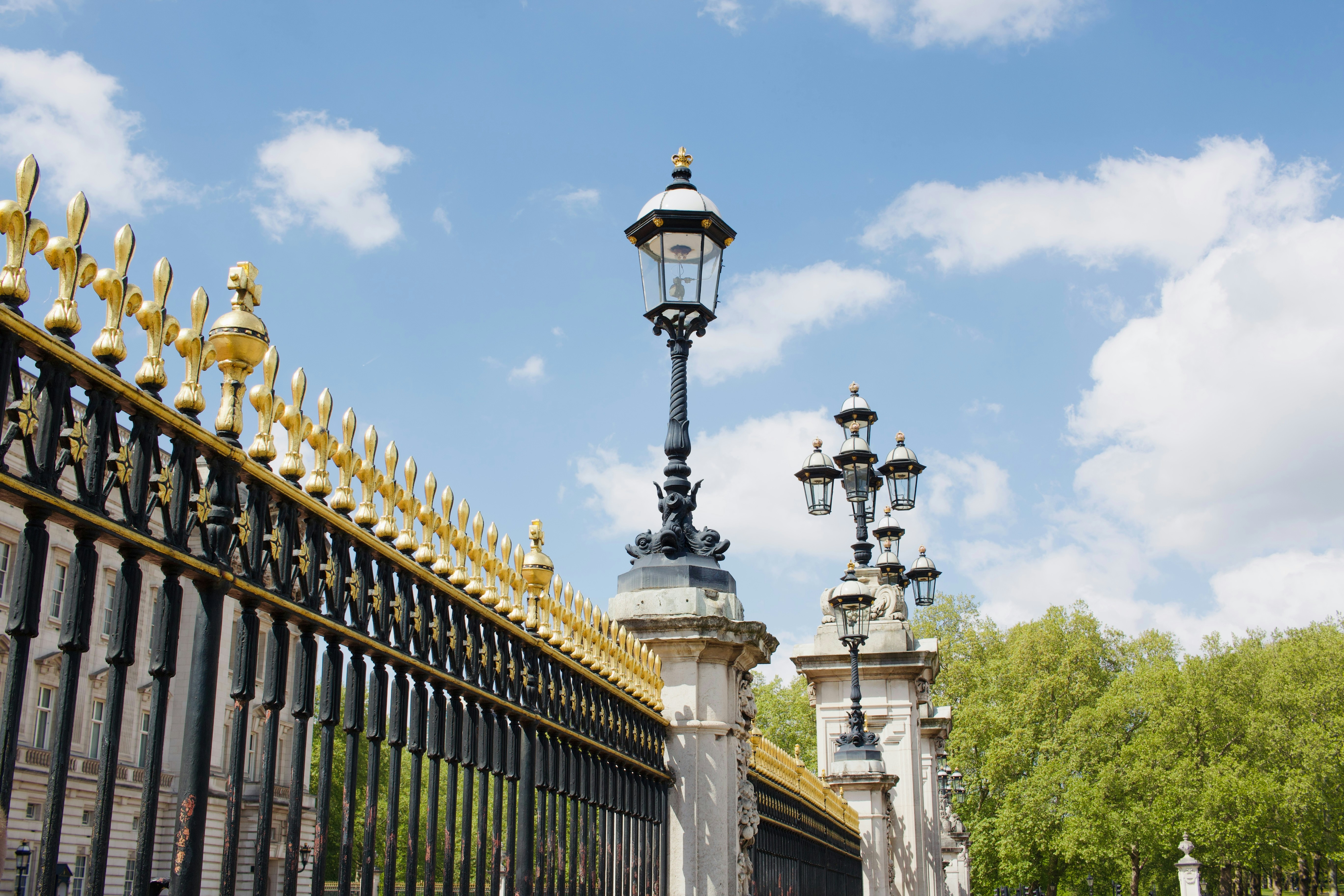 Golden Railings and Lanterns: A Springtime Outlook on a Historic Bridge