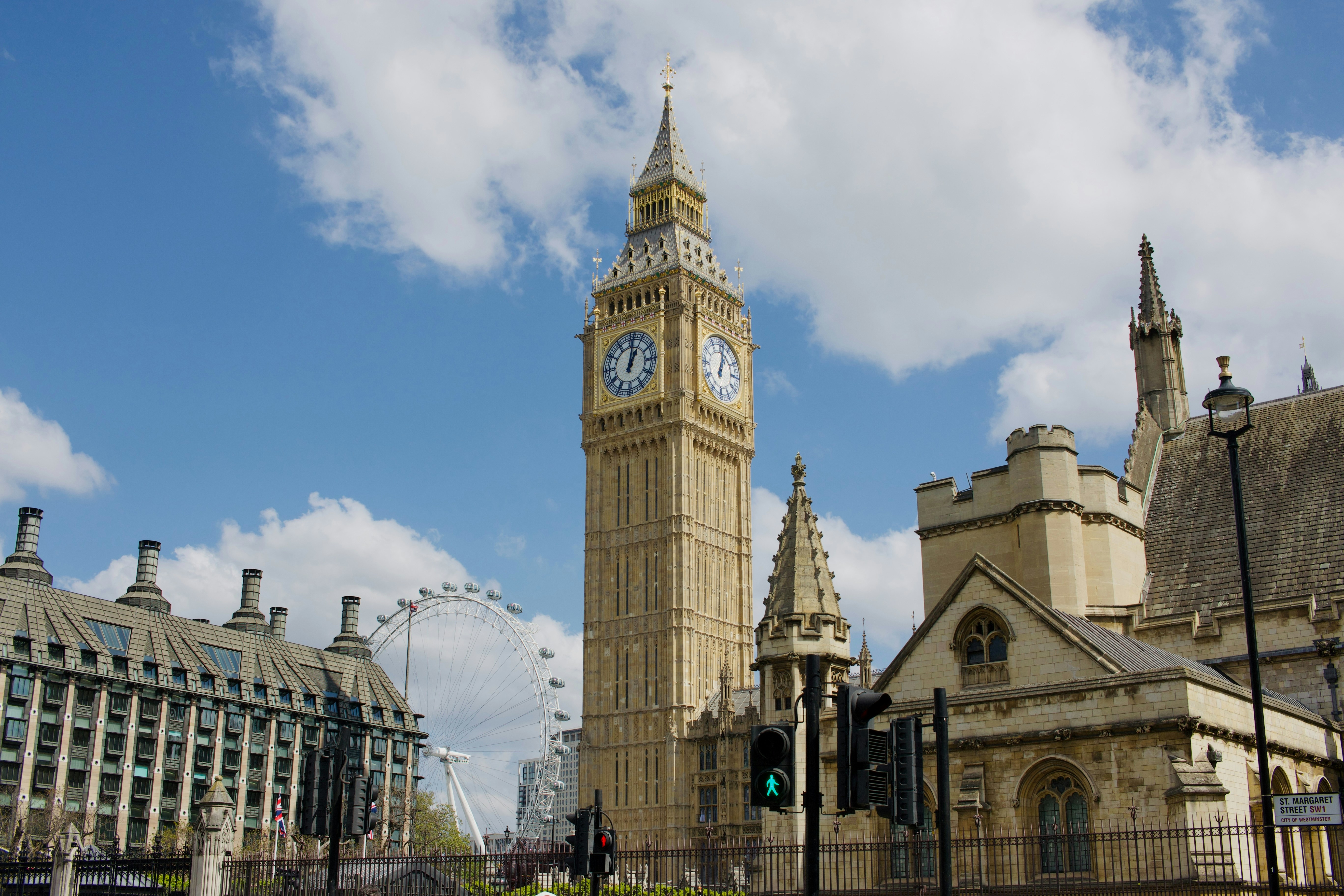 Clocktower Vista: Westminster with the Wheel in Focus