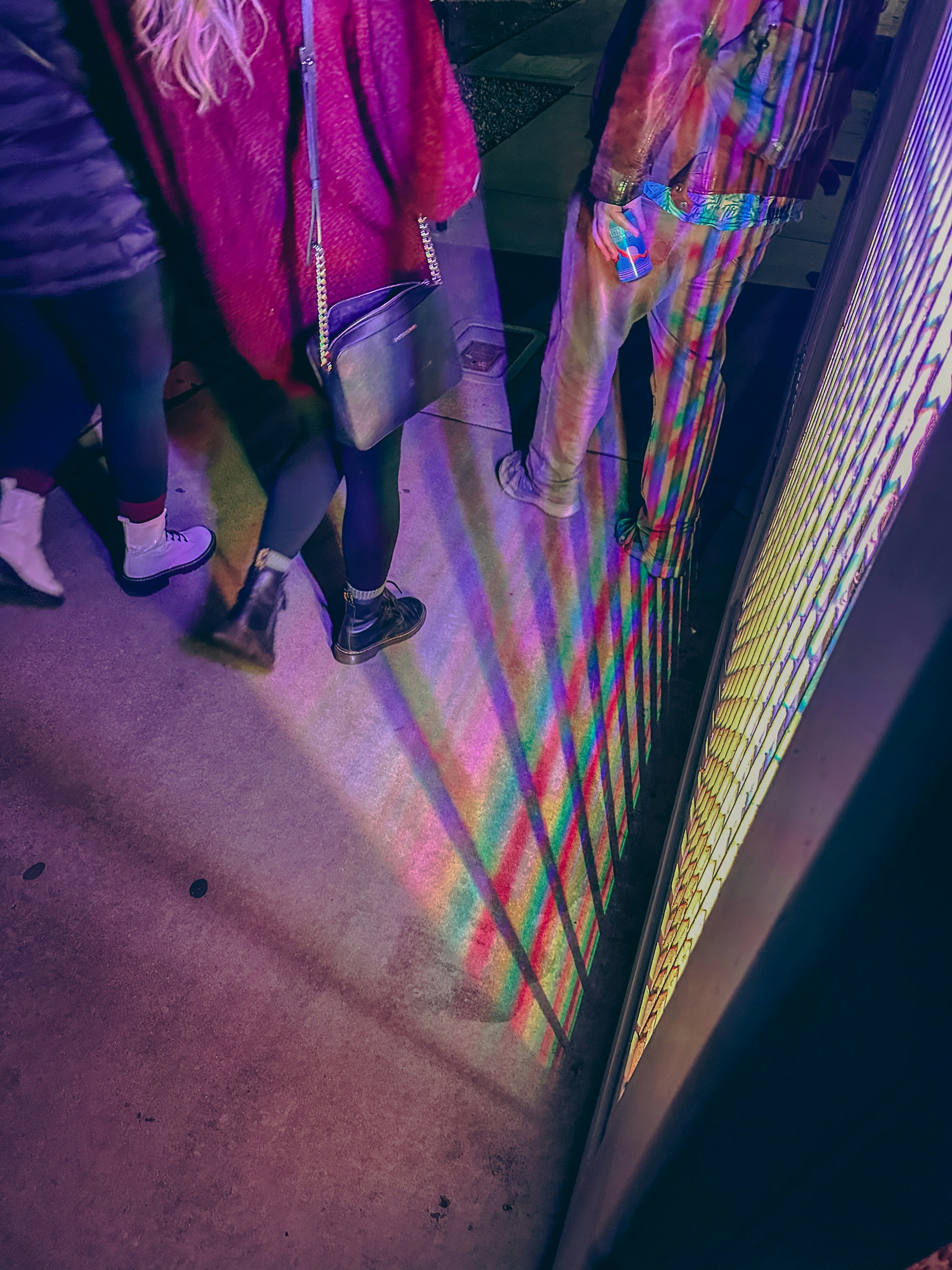 Neon Grid at the Elevator Threshold
