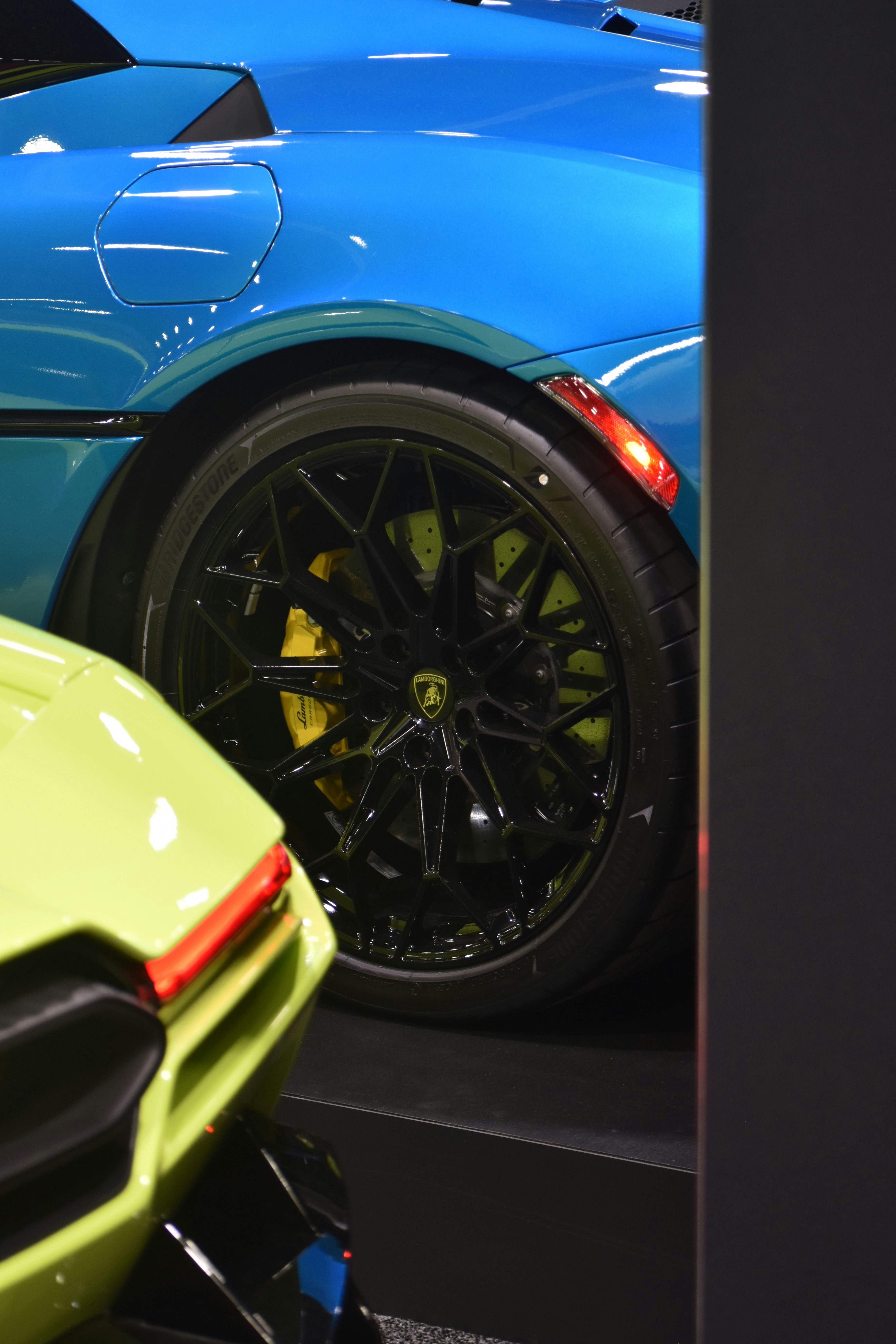 Blue exotics: a flame of lime and cobalt behind the barrier