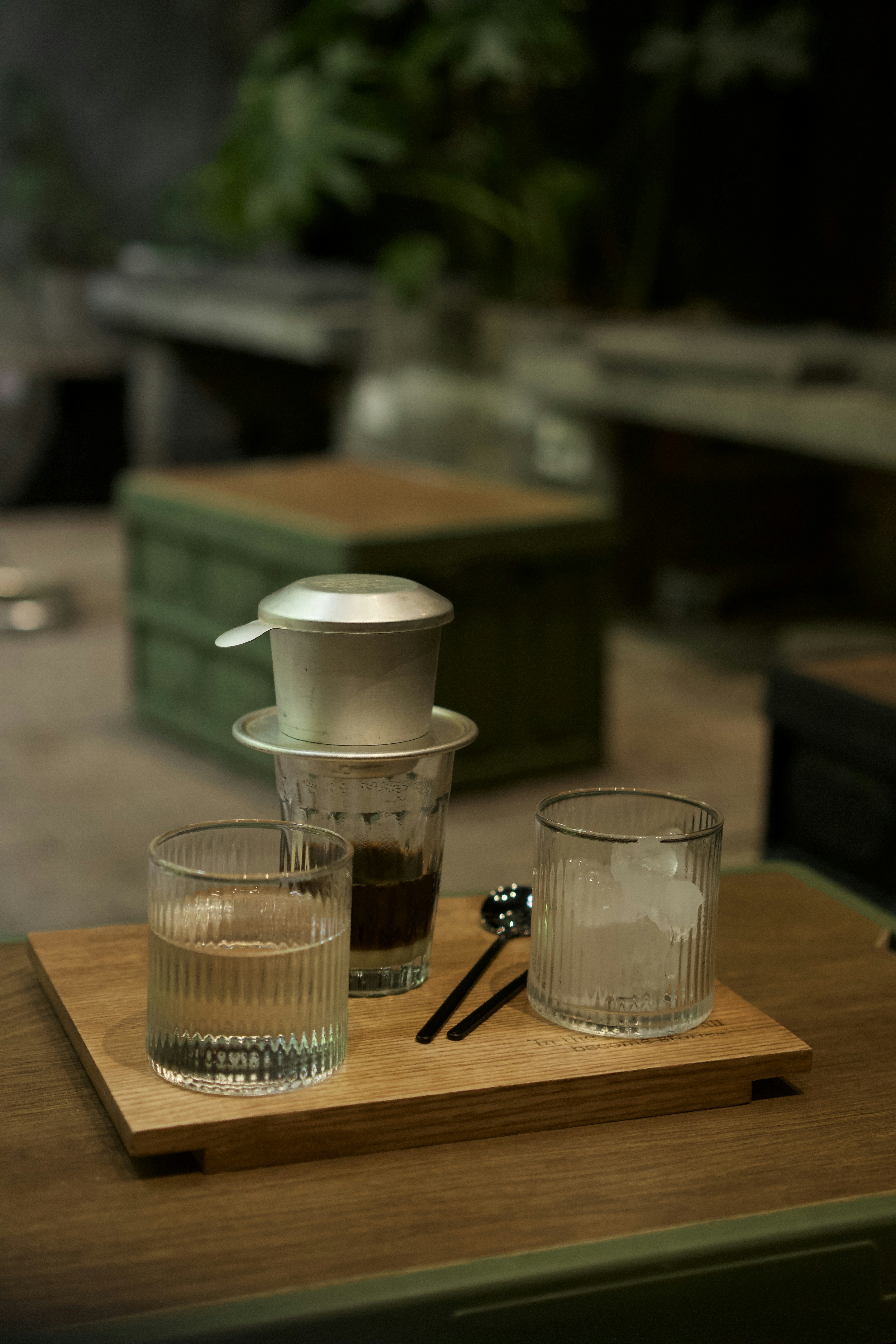 Sip on Simplicity: A Quiet Pour on a Wooden Tray