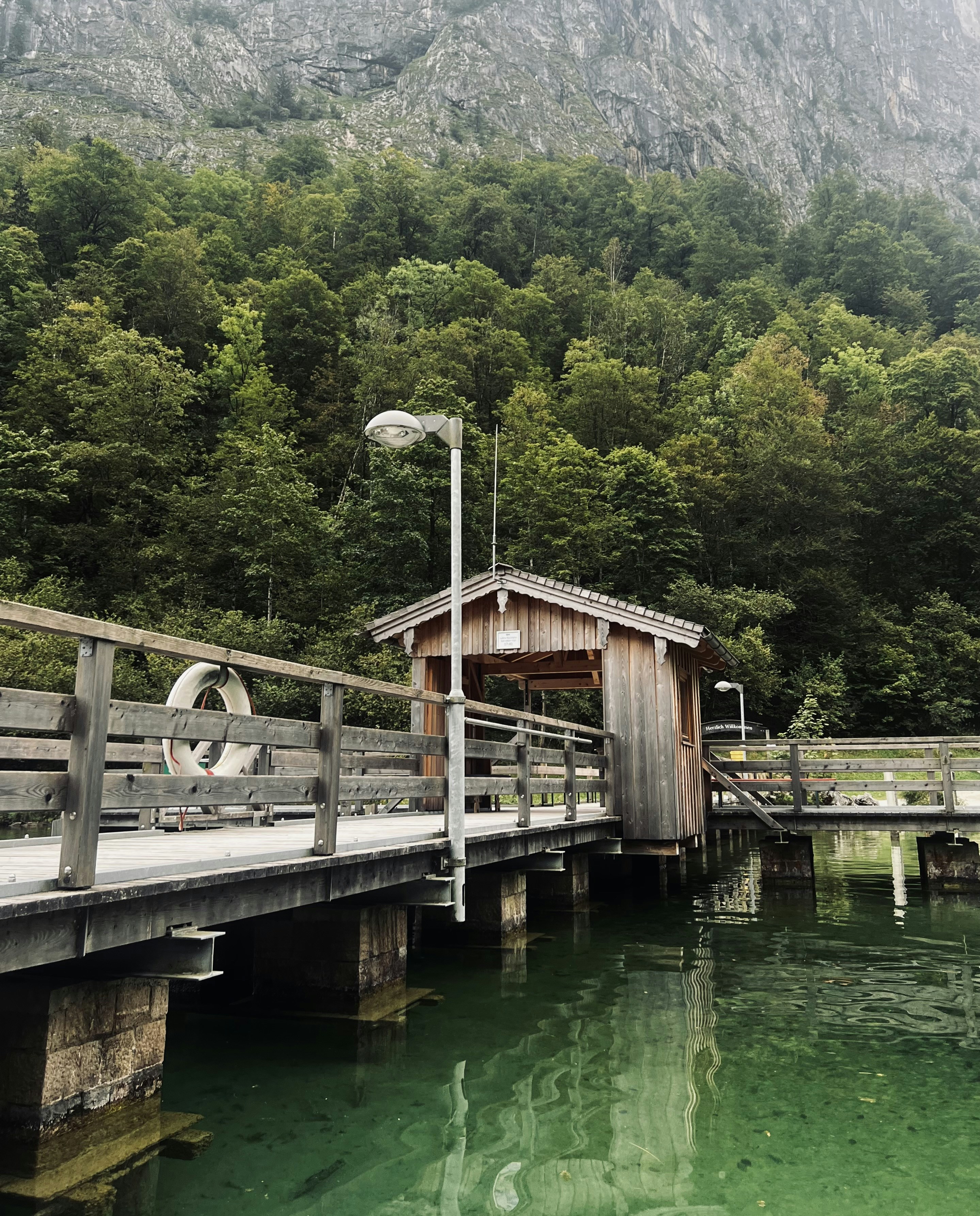 Wooden Dock to the Emerald Lake