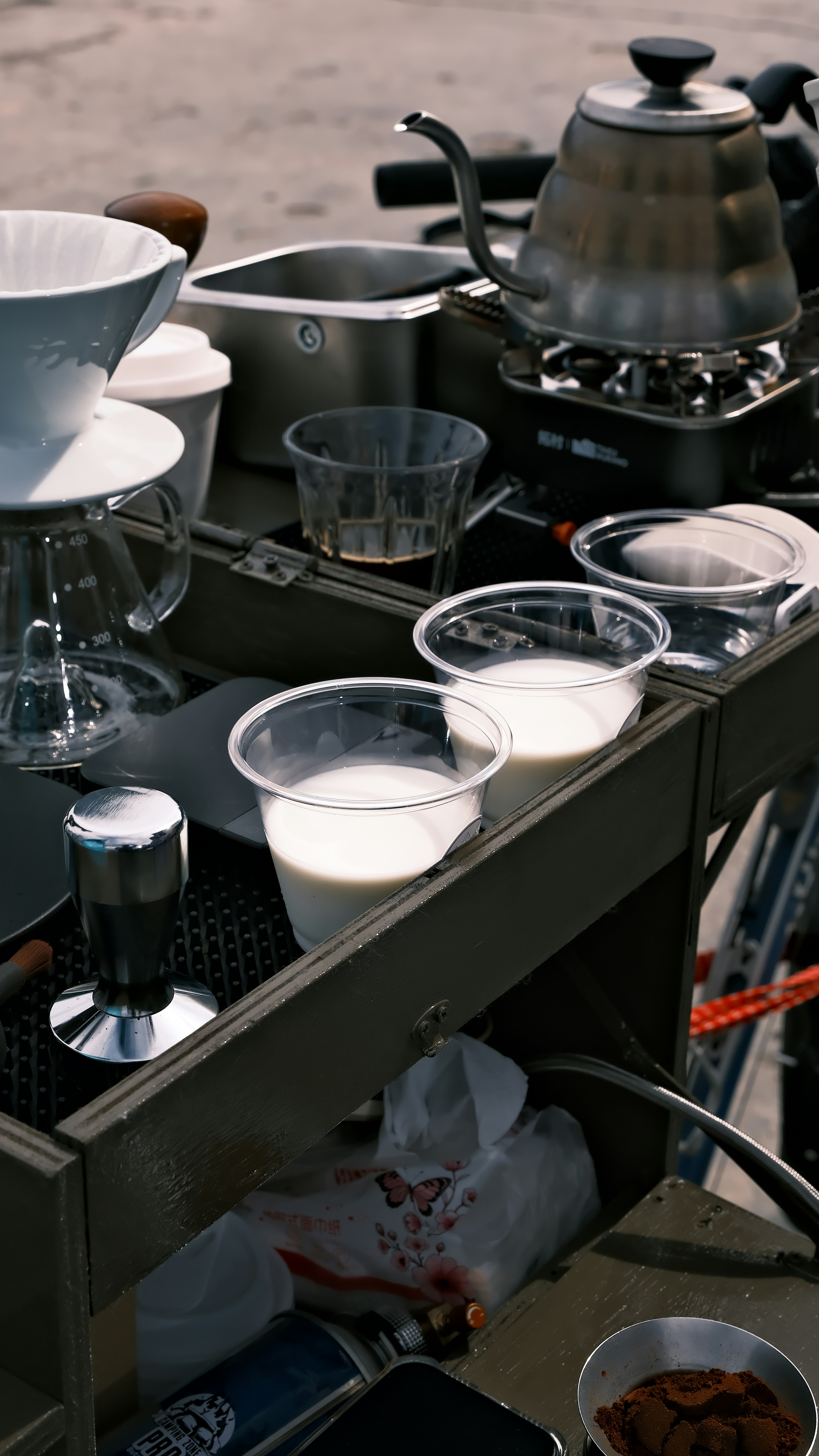 Cafe Concoctions on a Mobile Kitchen Counter
