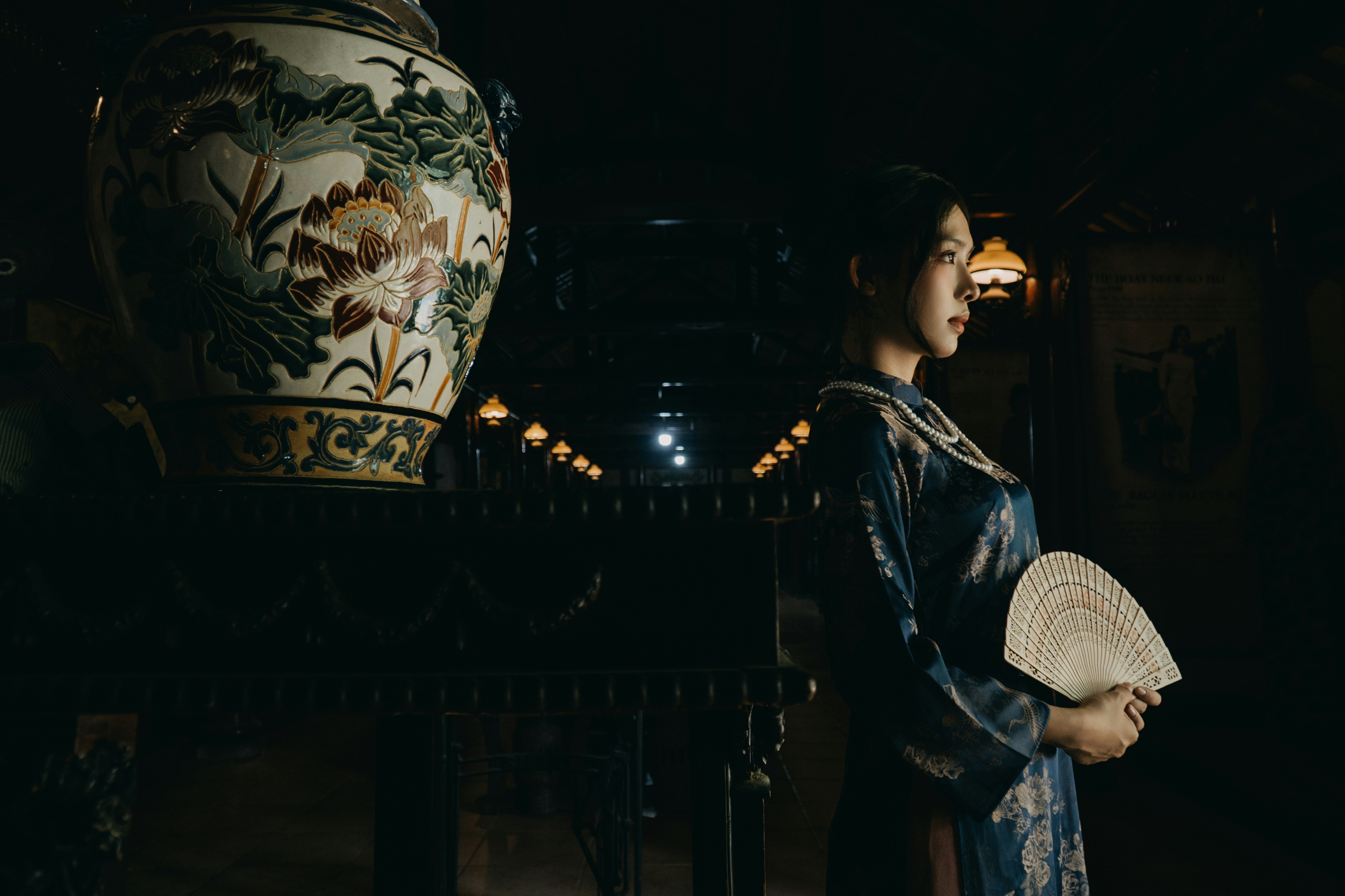 Silent Gatekeeper: A Quiet Portrait by the Lantern
