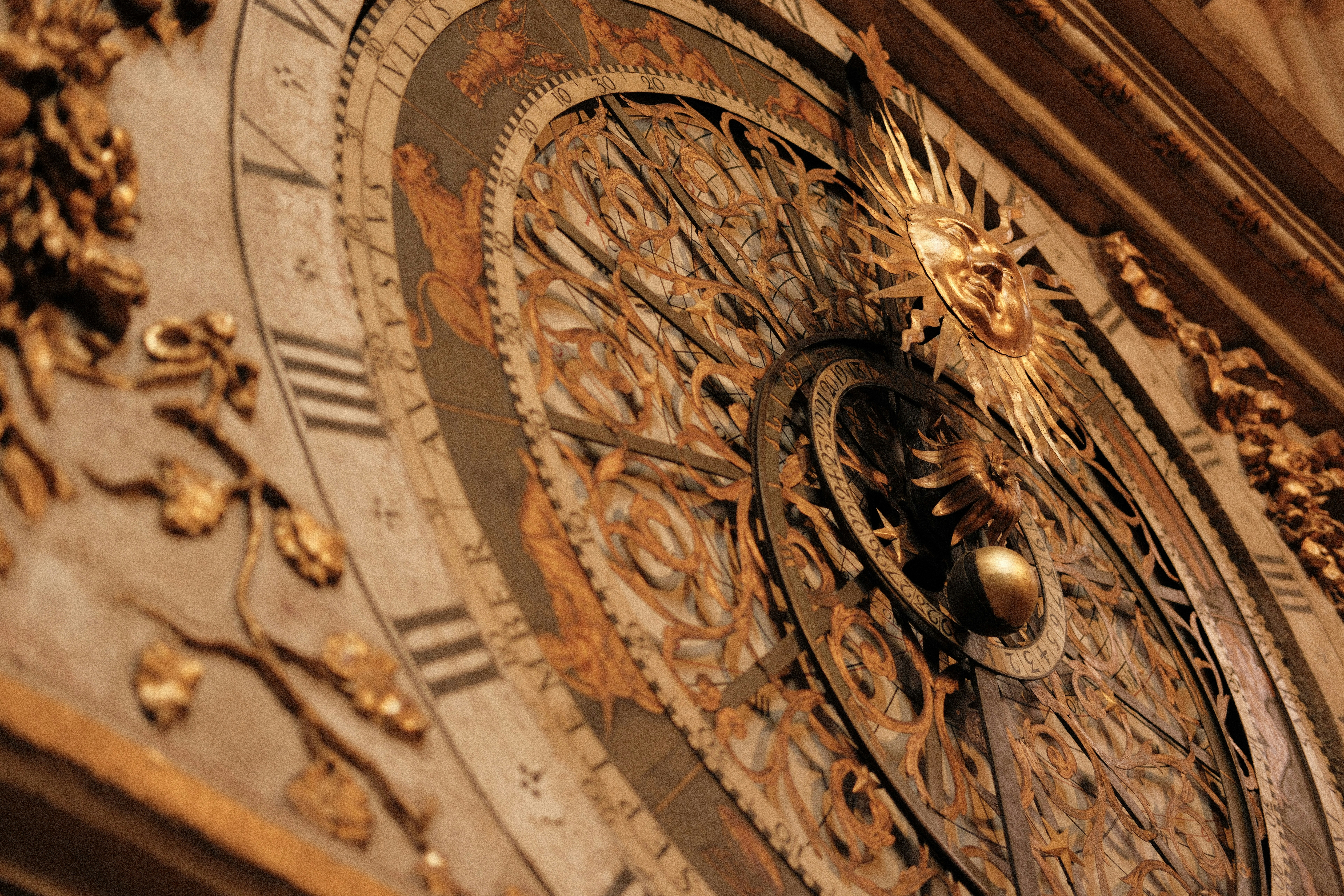 The Turning Timepiece: An Ornate Clockwork Portrait