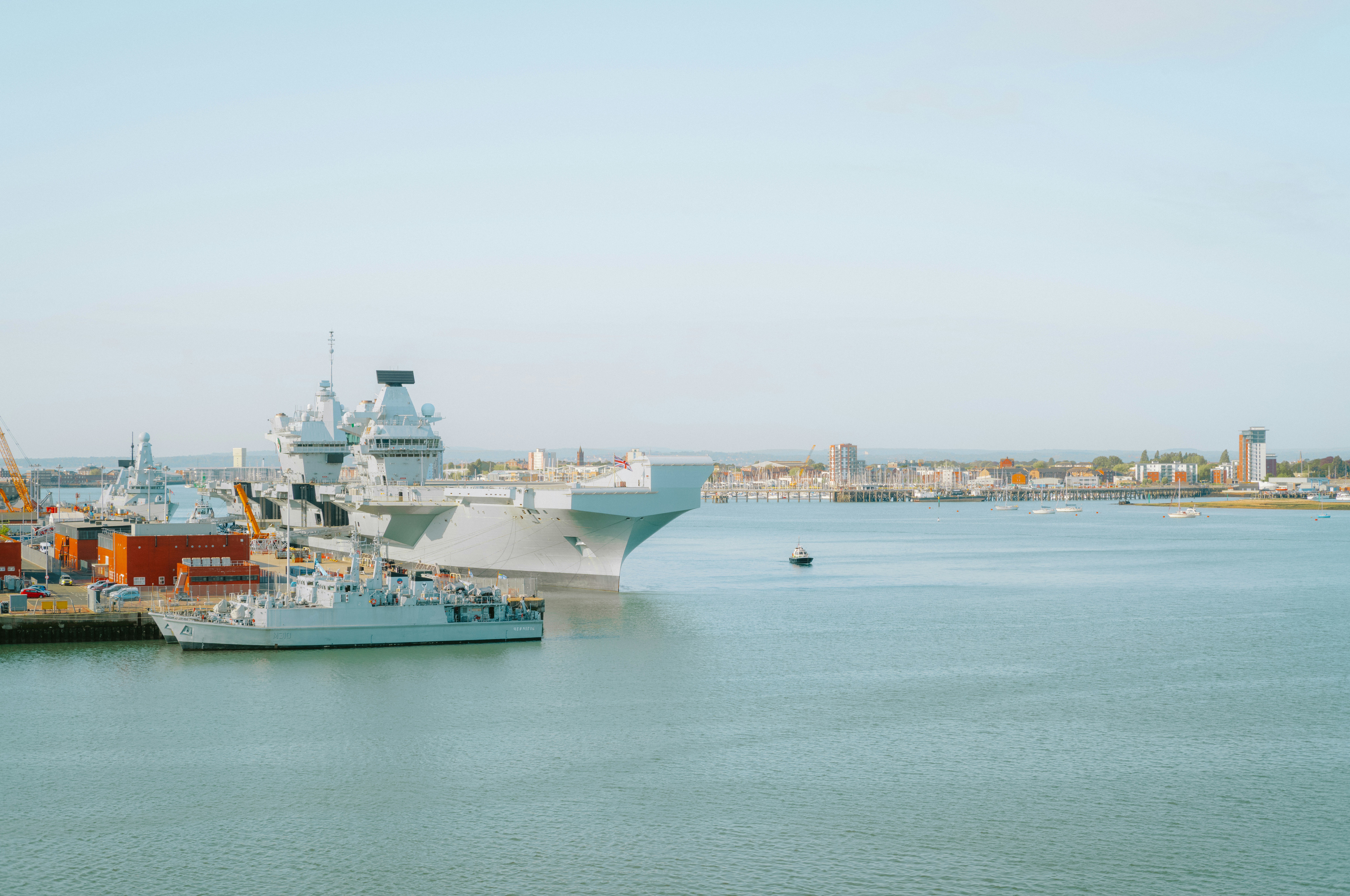 Harbor of Steel Giants: A Quiet Meeting of Warships and Water